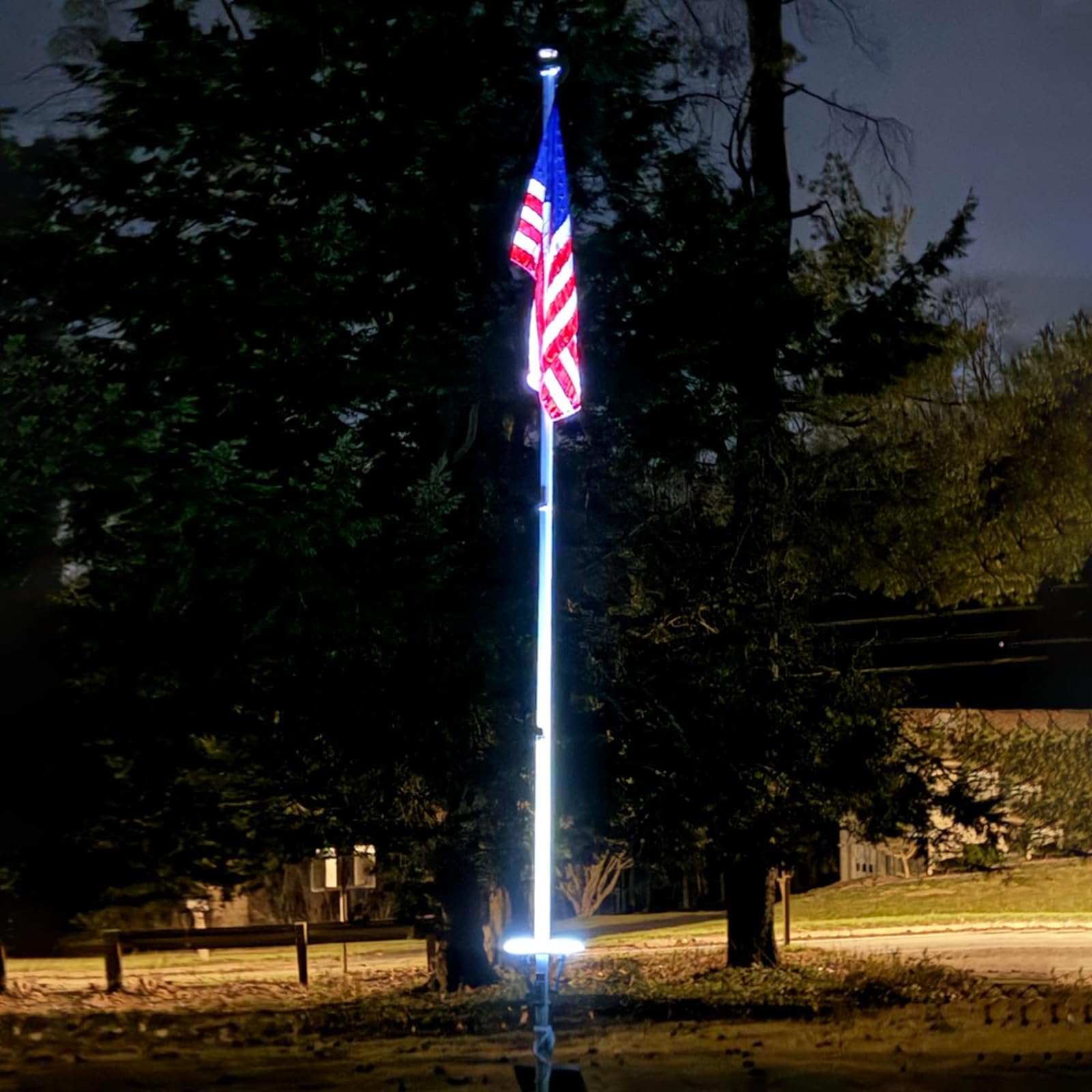 Solar Flagpole Spotlight Bright Solar Flagpole Light Top Mount Wide