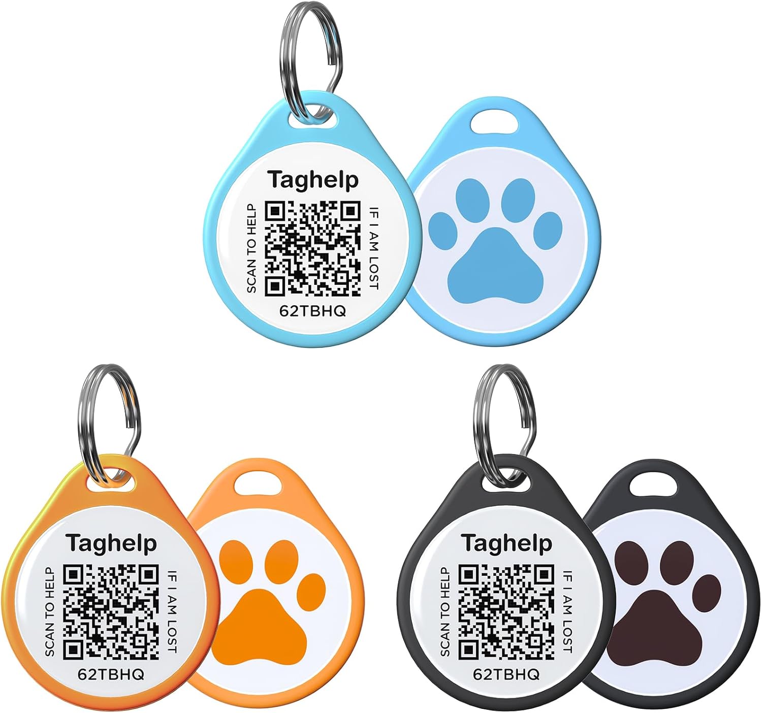 Amazon.com: (3 Pack) Pet Tag | Easy-to-use tag with QR Code | Real-time ...
