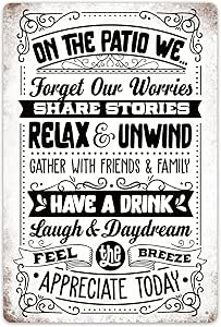 Amazon.com: Welcome to the Courtyard "Vintage Metal Signage Person ...