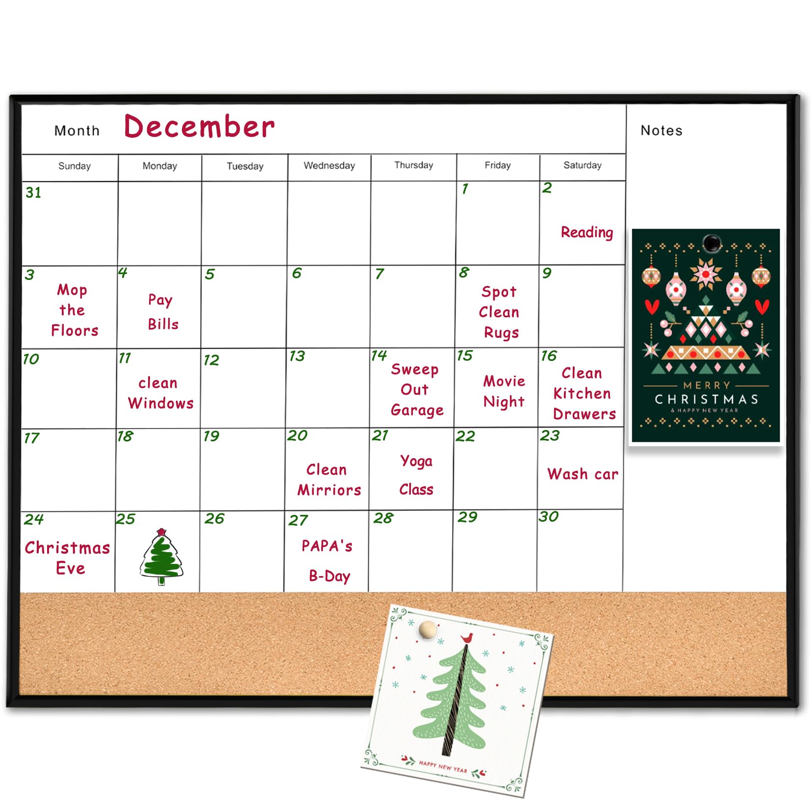 Snapklik.com : Okydoky Whiteboard Calendar & Corkboard, 13" X 17" Dry ...