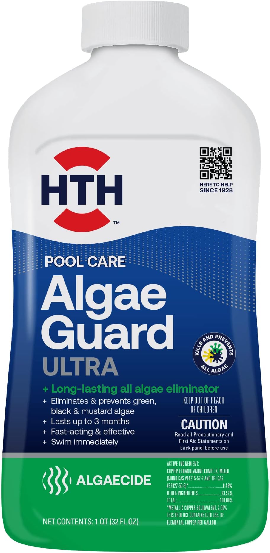Amazon.com : HTH 67033 Ultimate Algae Guard Swimming Pool Algaecide ...