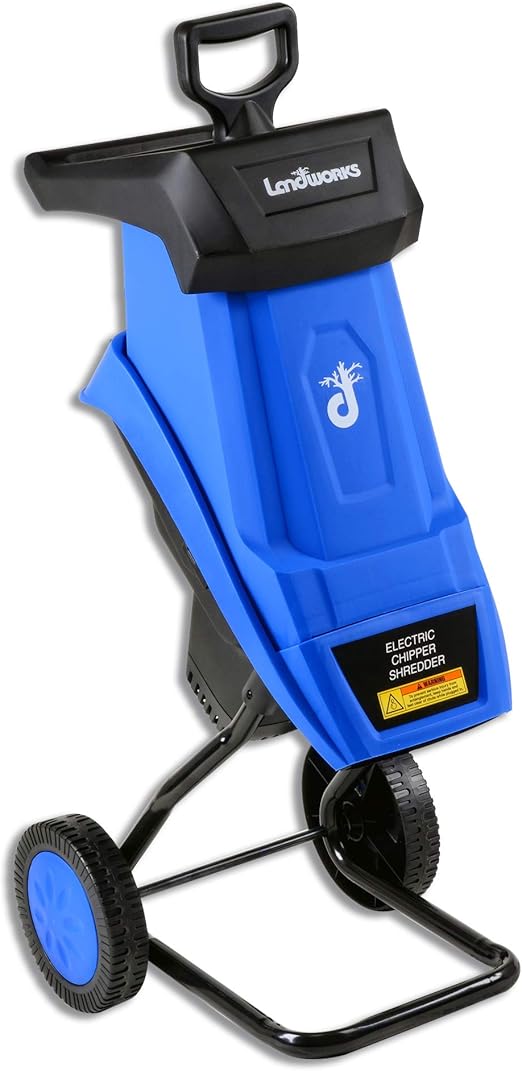 Landworks Wood Chipper Shredder Electric Light Duty 17:1 Reduction 15 ...