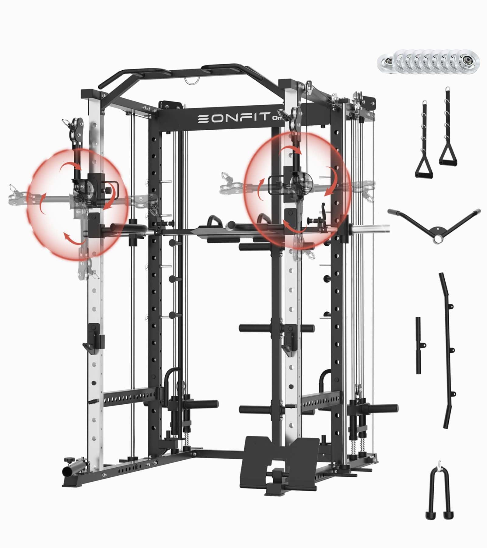 Amazon.com: EonfitOmni E5 Smith Machine, Power Cage Squat Rack Home Gym ...