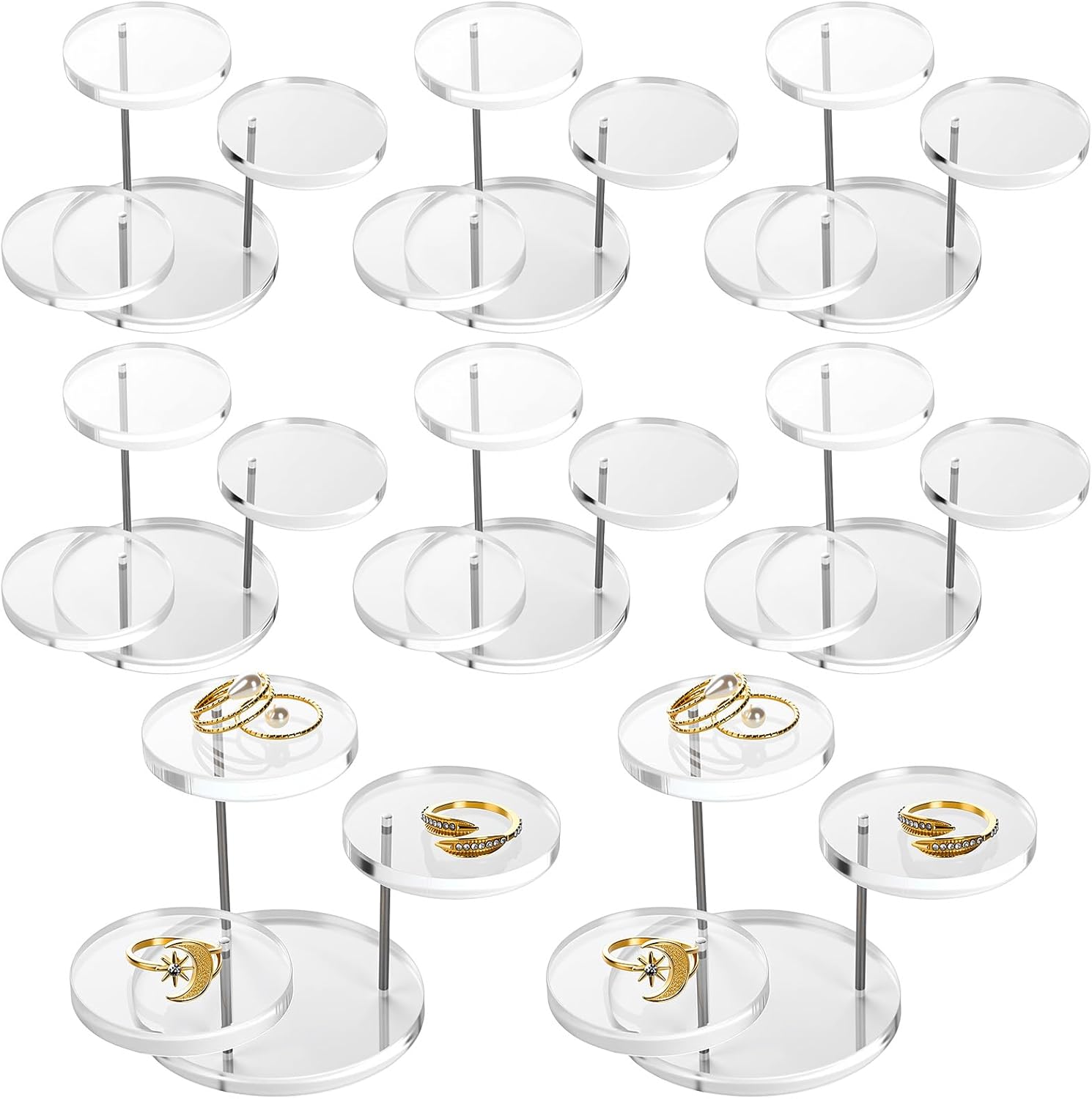 Amazon.com: BrightRow 8 Pack Round Acrylic Display Riser Stands for ...