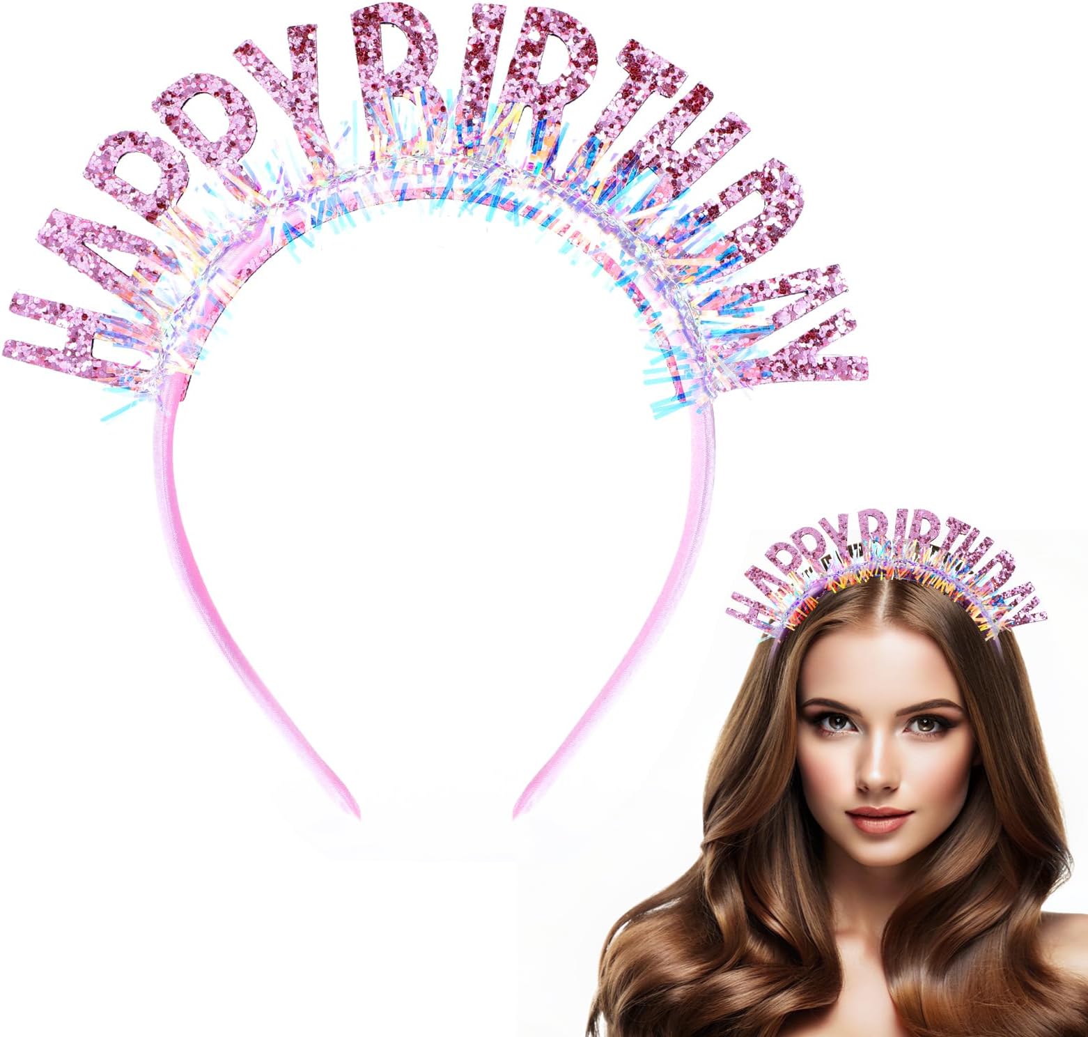 Amazon.com : Vin Beauty Crown Queen Headband, Birthday Tiara, Happy ...