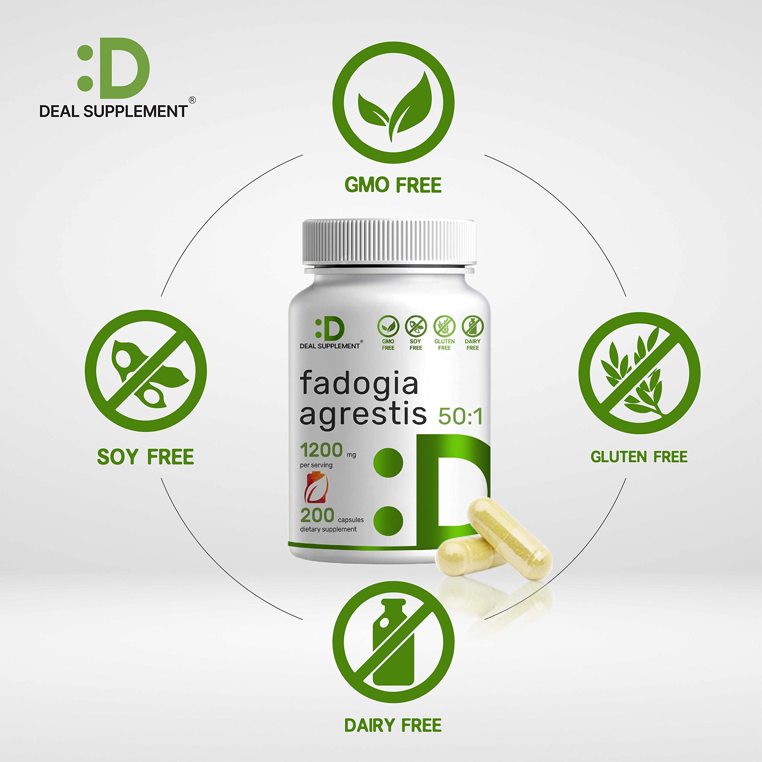 Buy Fadogia Agrestis Extract 1200mg Per Serving, 200 Capsules - Third ...