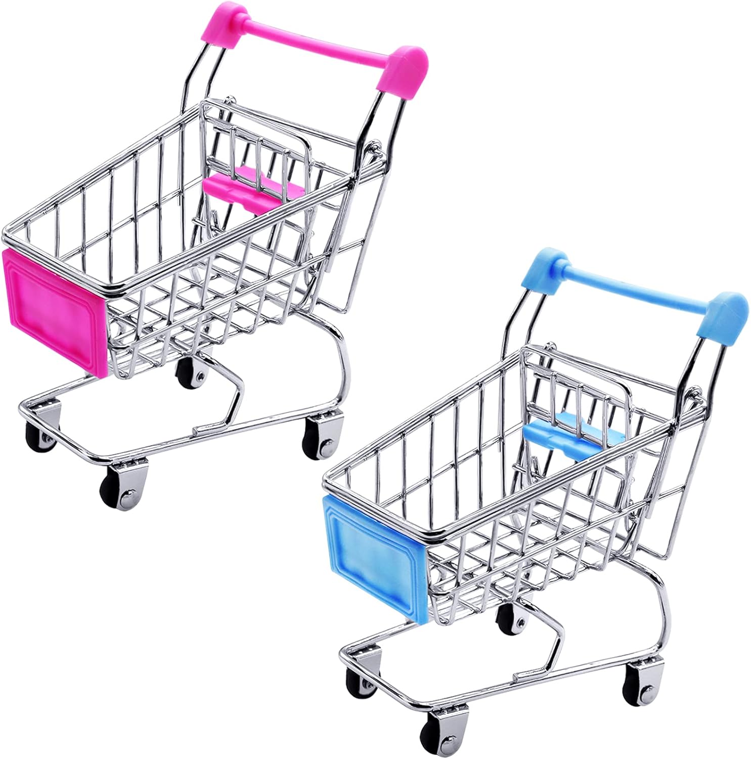 Mini Shopping Trolley, Yeelua 2 Pcs Mini Trolley, Miniature Shopping ...