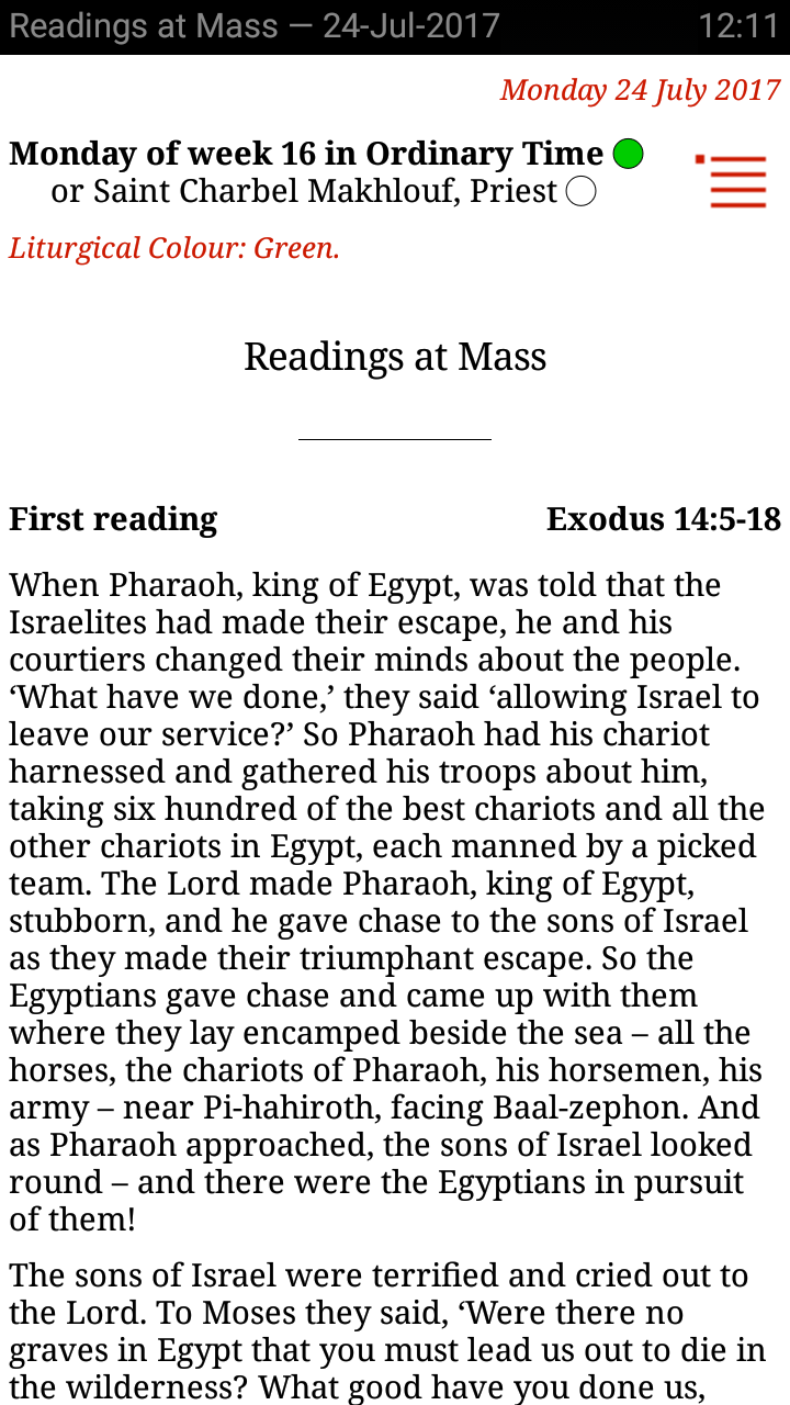 Catholic Calendar from Universalis - App on Amazon Appstore