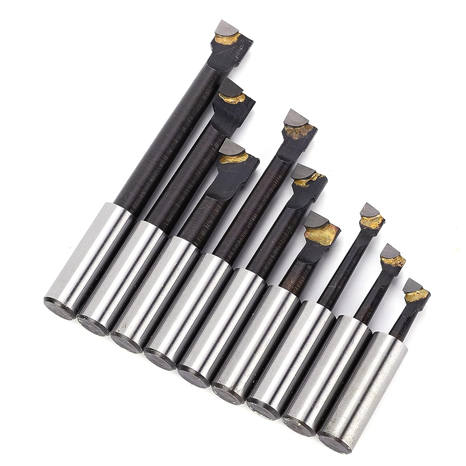 Boring Cutter, 9PCS F1 Round Shank Indexable Boring Bar Set Dia Round ...