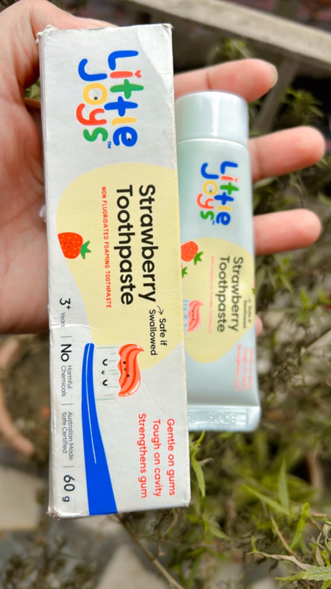 Little Joys Strawberry Flavour Toothpaste For Kids (2-5 Yrs) | Removes ...