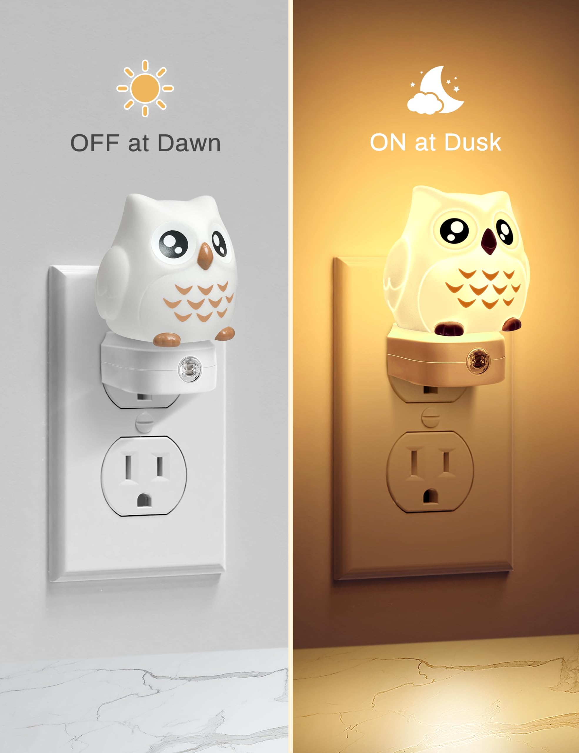 Owl Night Light Plug In Owl Glass & Metal Nightlight | Joe Wilcox