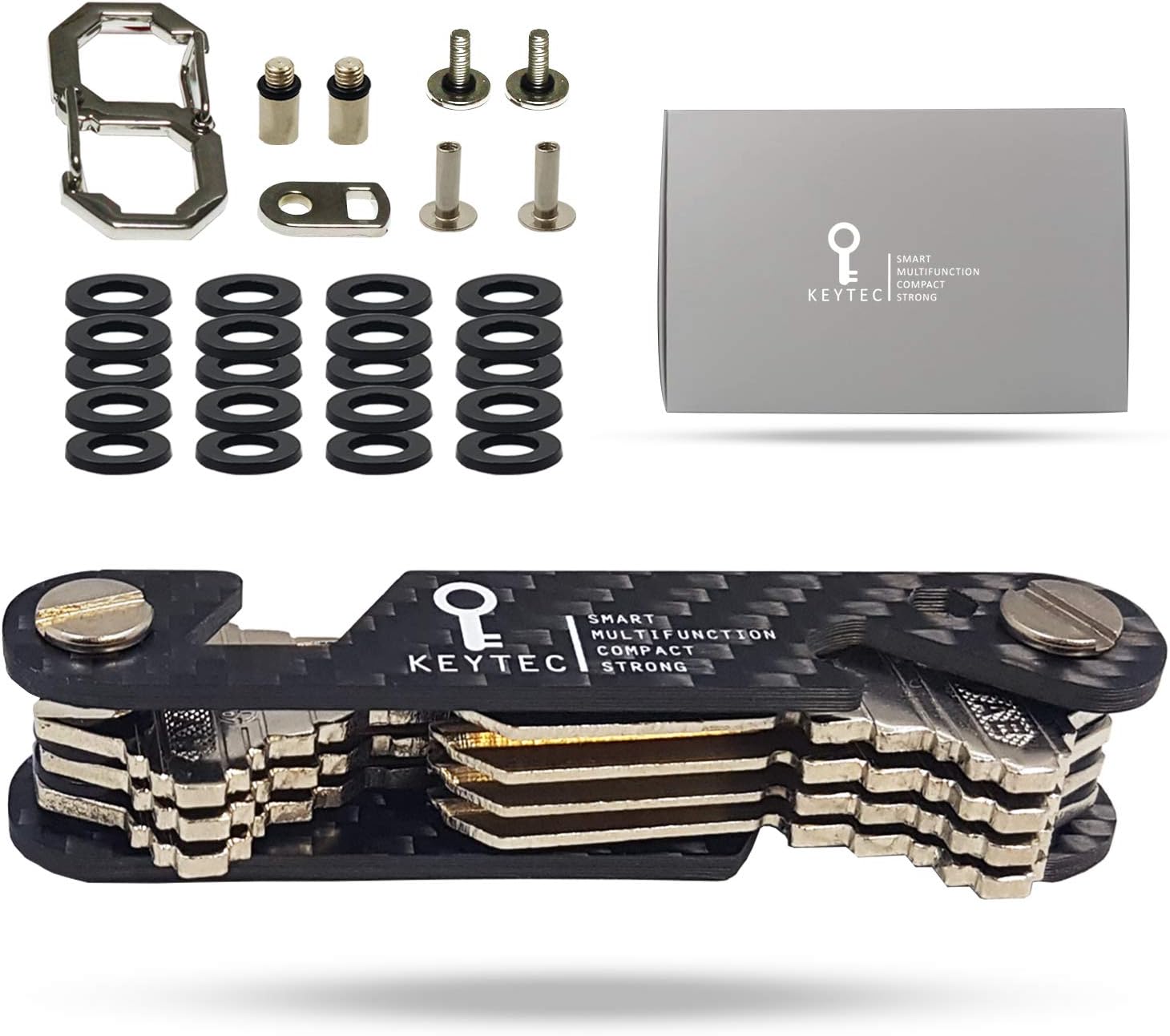 Amazon.com: Compact Key Organizer by KEYTEC - Carbon Fiber Smart Key ...