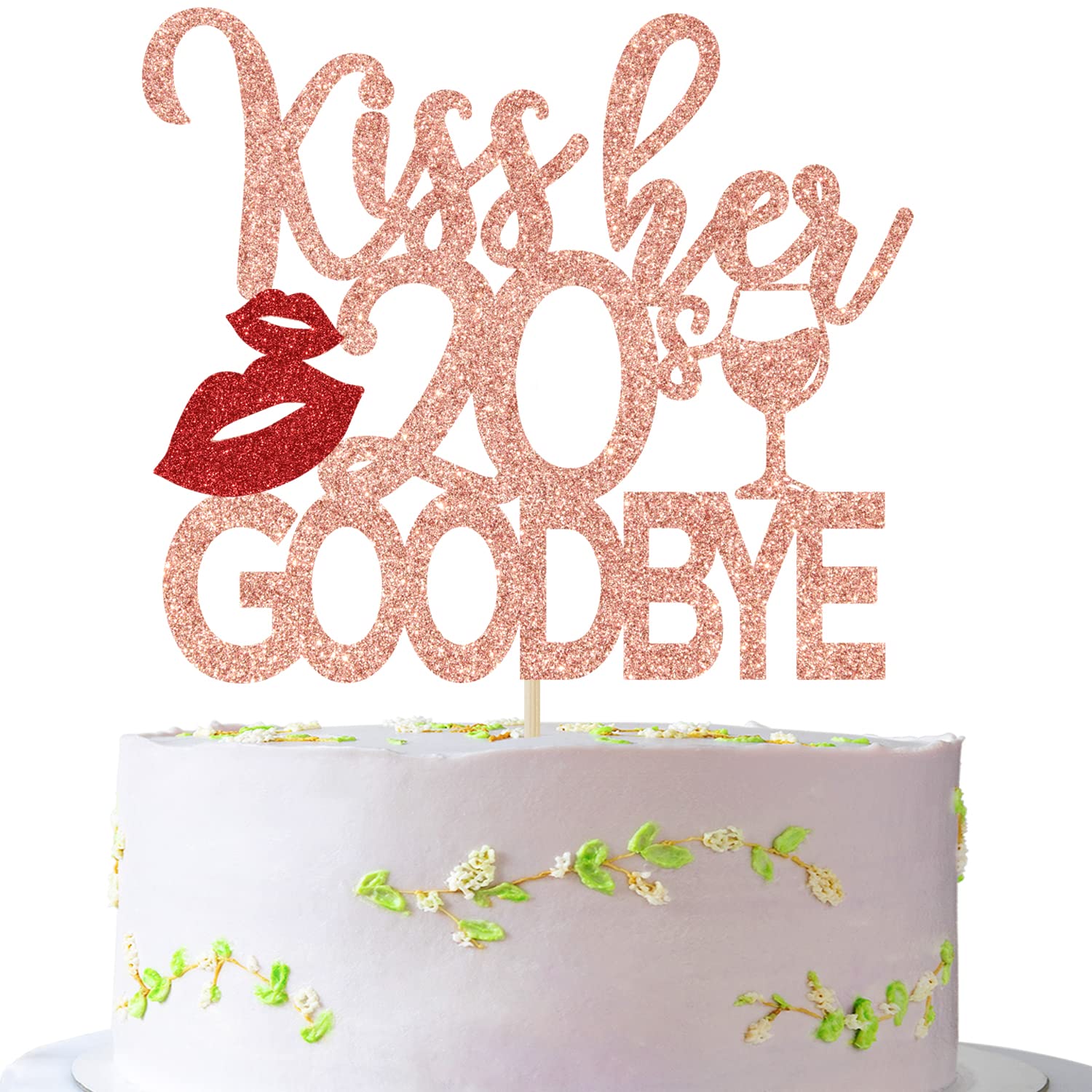 Buy Kiss Her 20s Goodbye Cake Topper, Happy 30th Birthday, 30& Fabulous ...
