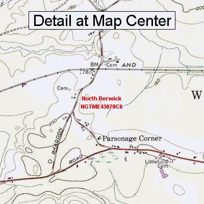Amazon.com : USGS Topographic Quadrangle Map - North Berwick, Maine ...