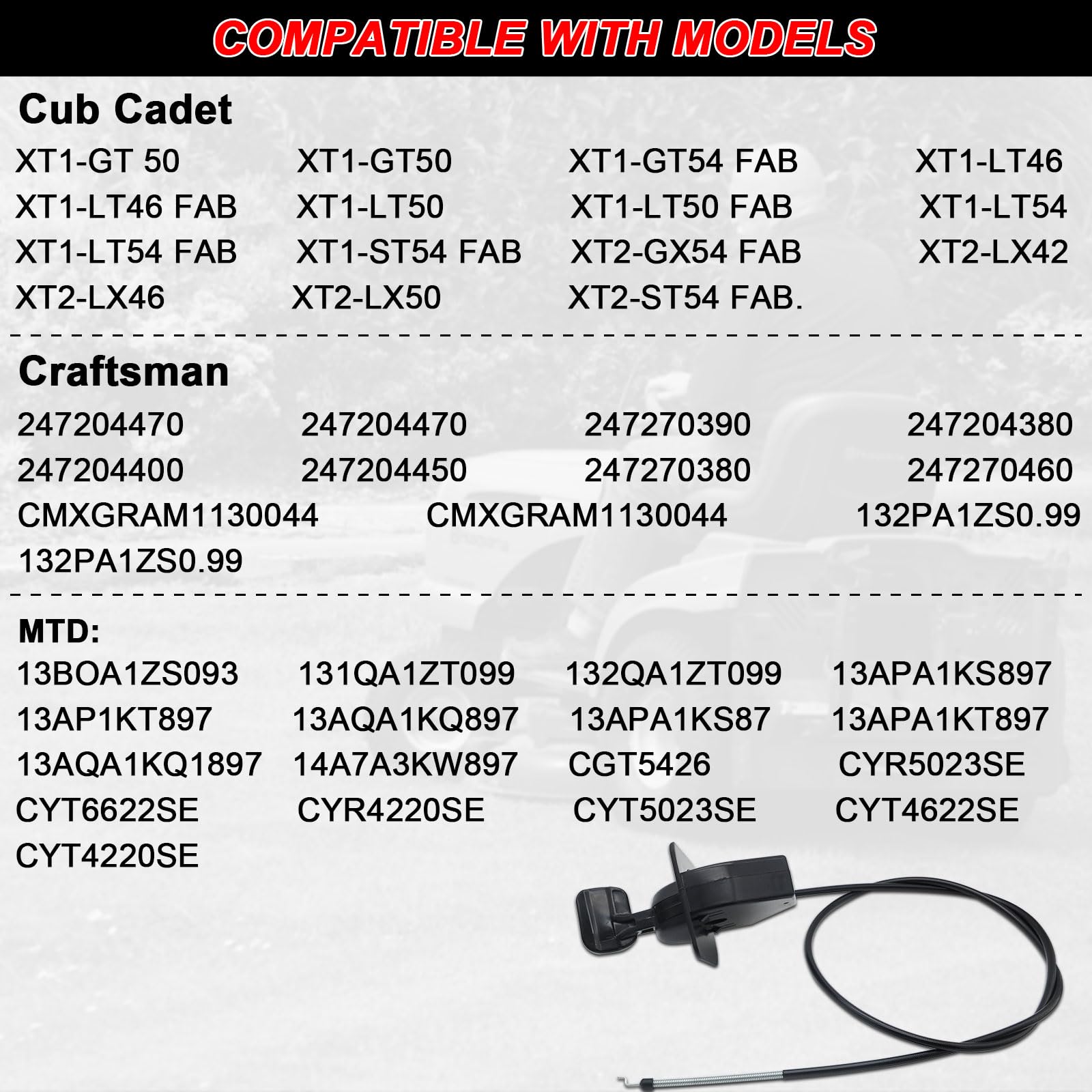 Snapklik.com : 2025 Upgrade 946-05098c Throttle Choke Cable Replace 946-05098A 946-05098b 746 ...