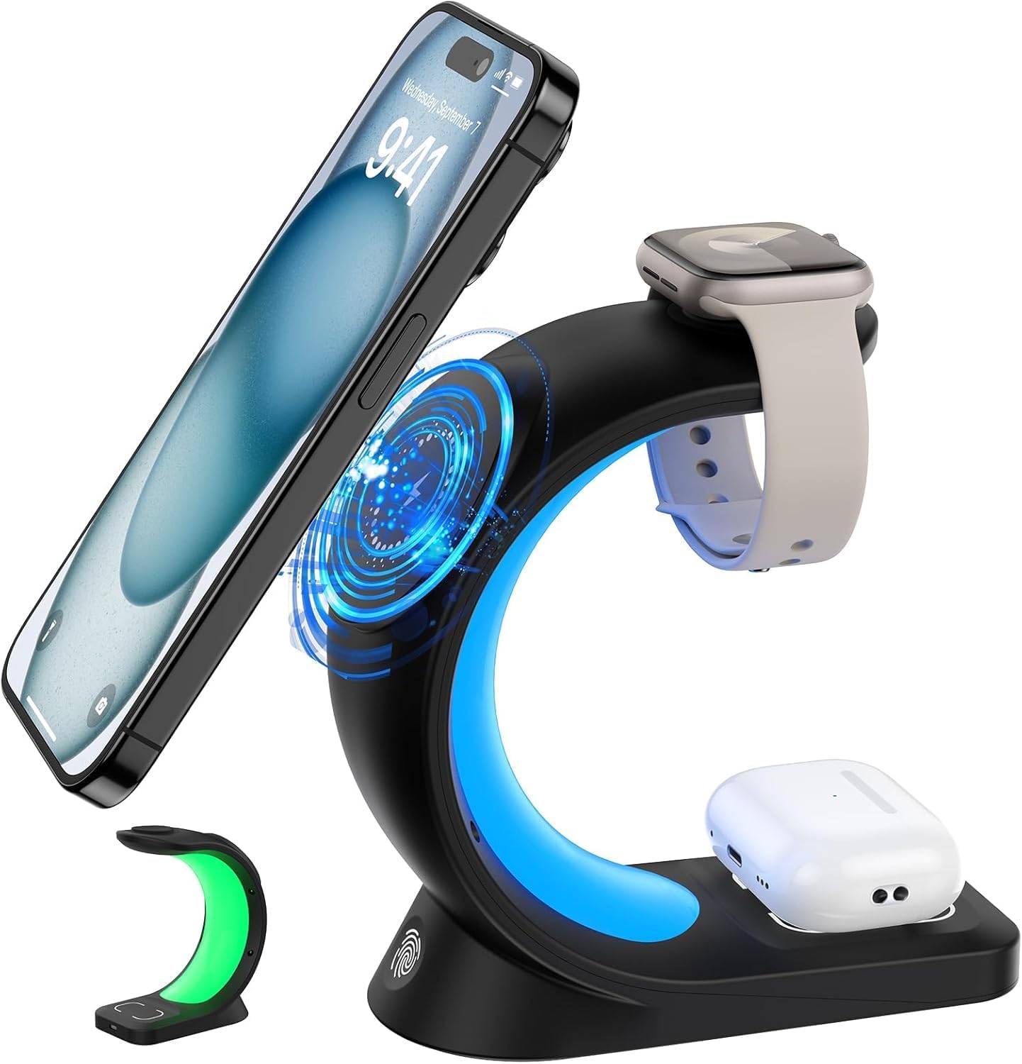 Amazon.com: 4-in-1 Magnetic Multi Wireless Chargers Compatible with ...