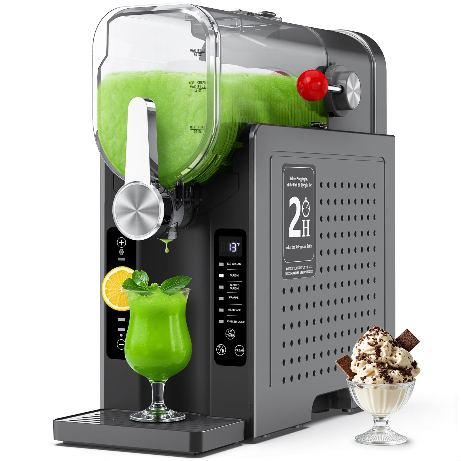 Slushy Maker With 6 Presets Slushie Machine For Home - No Ice Needed, 6 ...