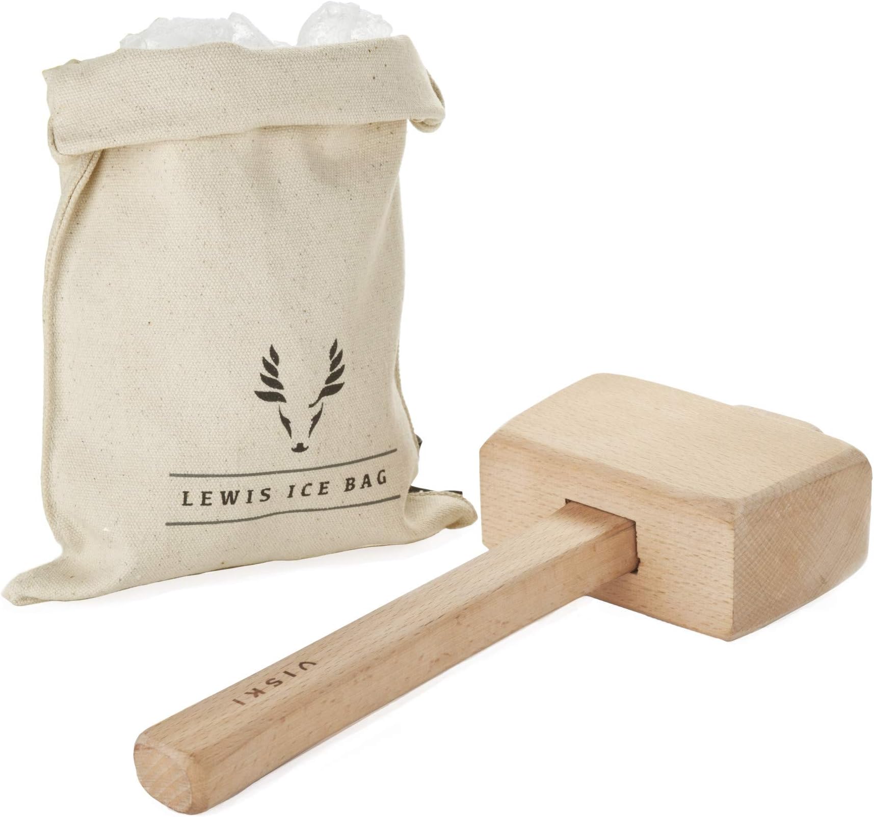 Amazon.com | Lewis Bag and Ice Mallet Crush Ice - Wood Hammer and Lewis ...