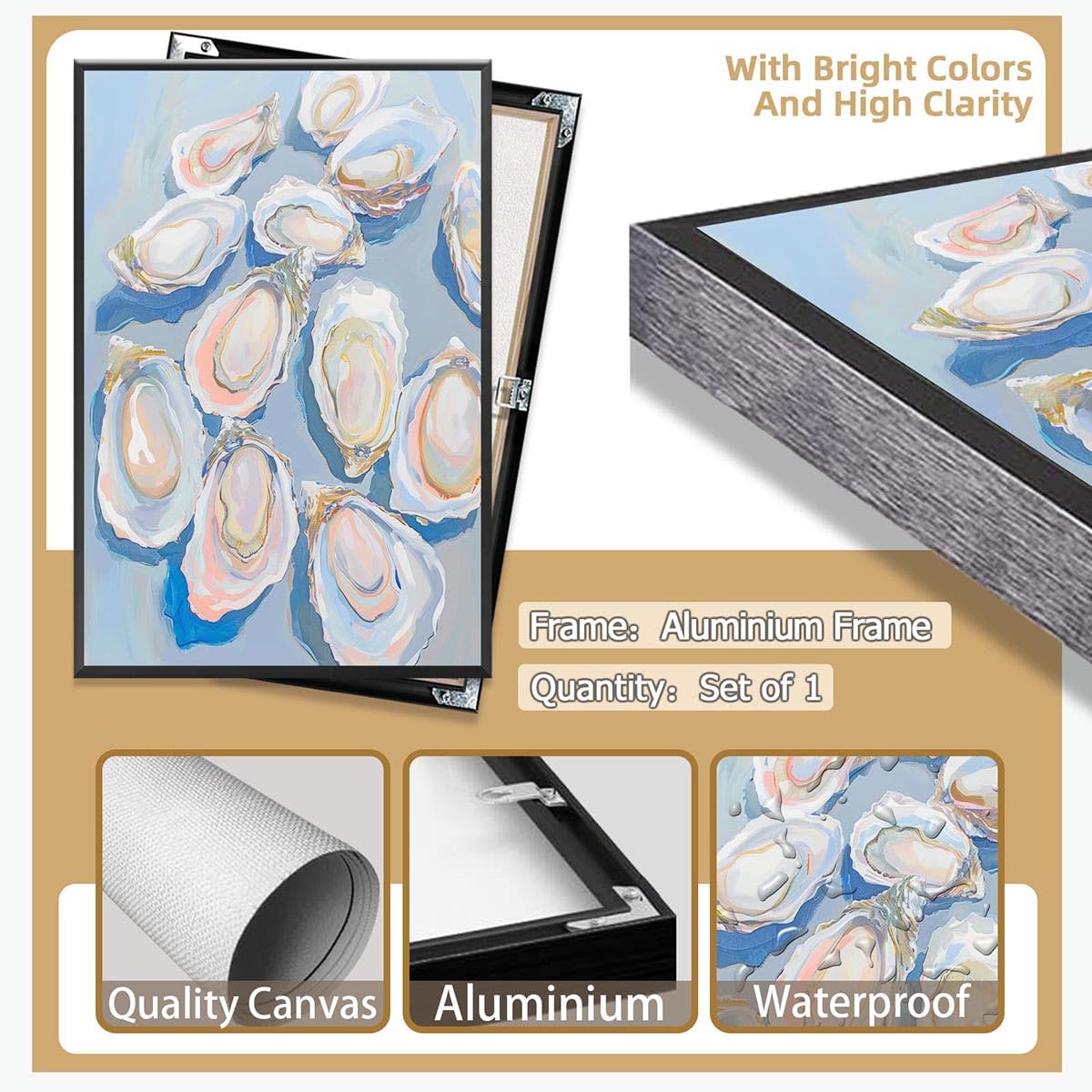Snapklik.com : Trendy Pastel Blue Oyster Shell Posters Abstract Sea ...