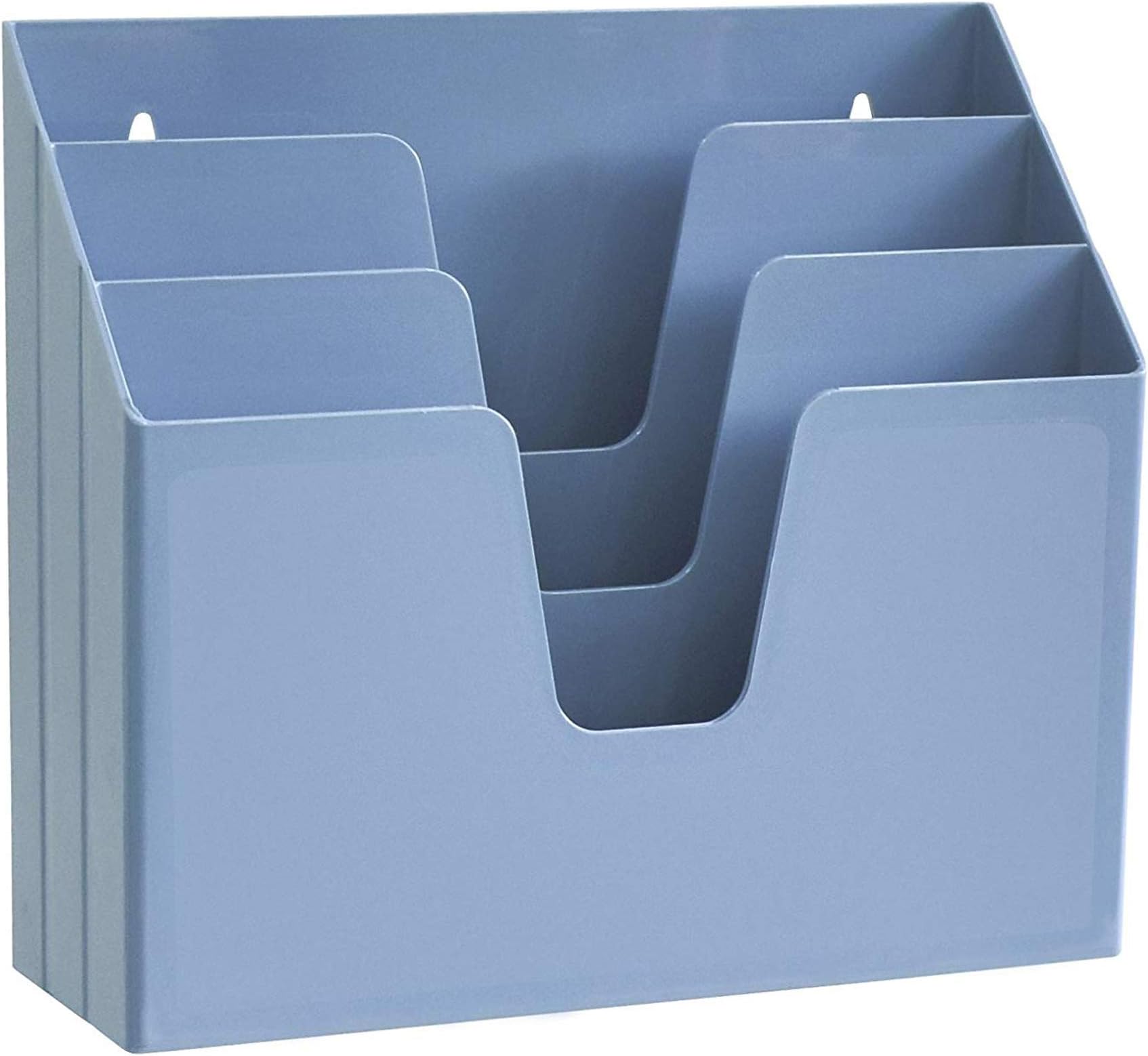 Acrimet Horizontal Triple File Folder Organizer (Solid Blue Color ...