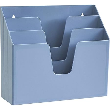 Acrimet Horizontal Triple File Folder Organizer (White Color) : Amazon ...
