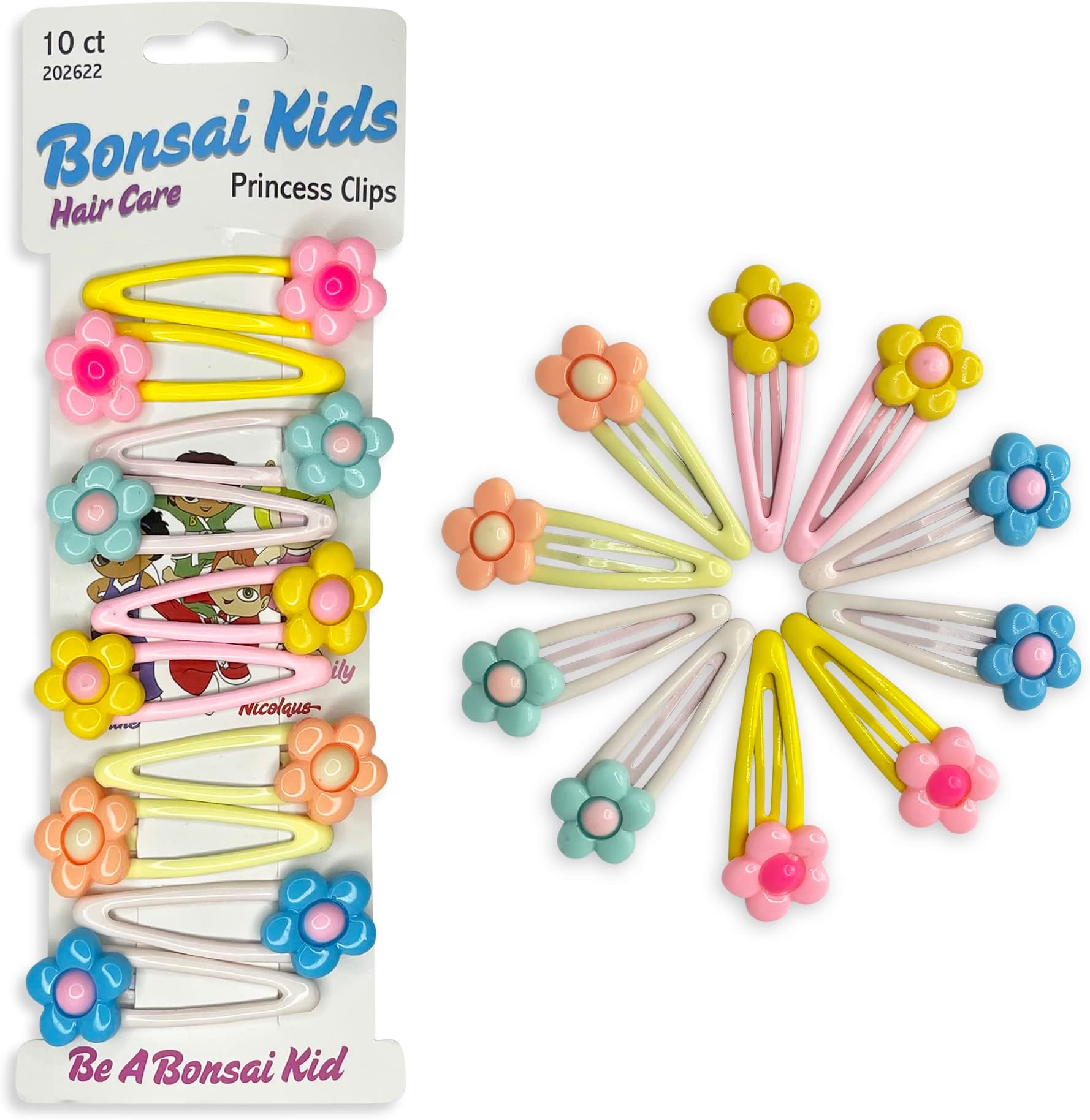 Amazon.com : Girls & Toddlers Hair Clips - Snap & Go Flower Hair Clips ...