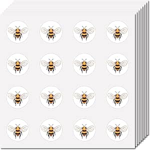 Amazon.com: CREATCABIN 128Pcs Bees Stickers Helmet Sticker Decals Self ...