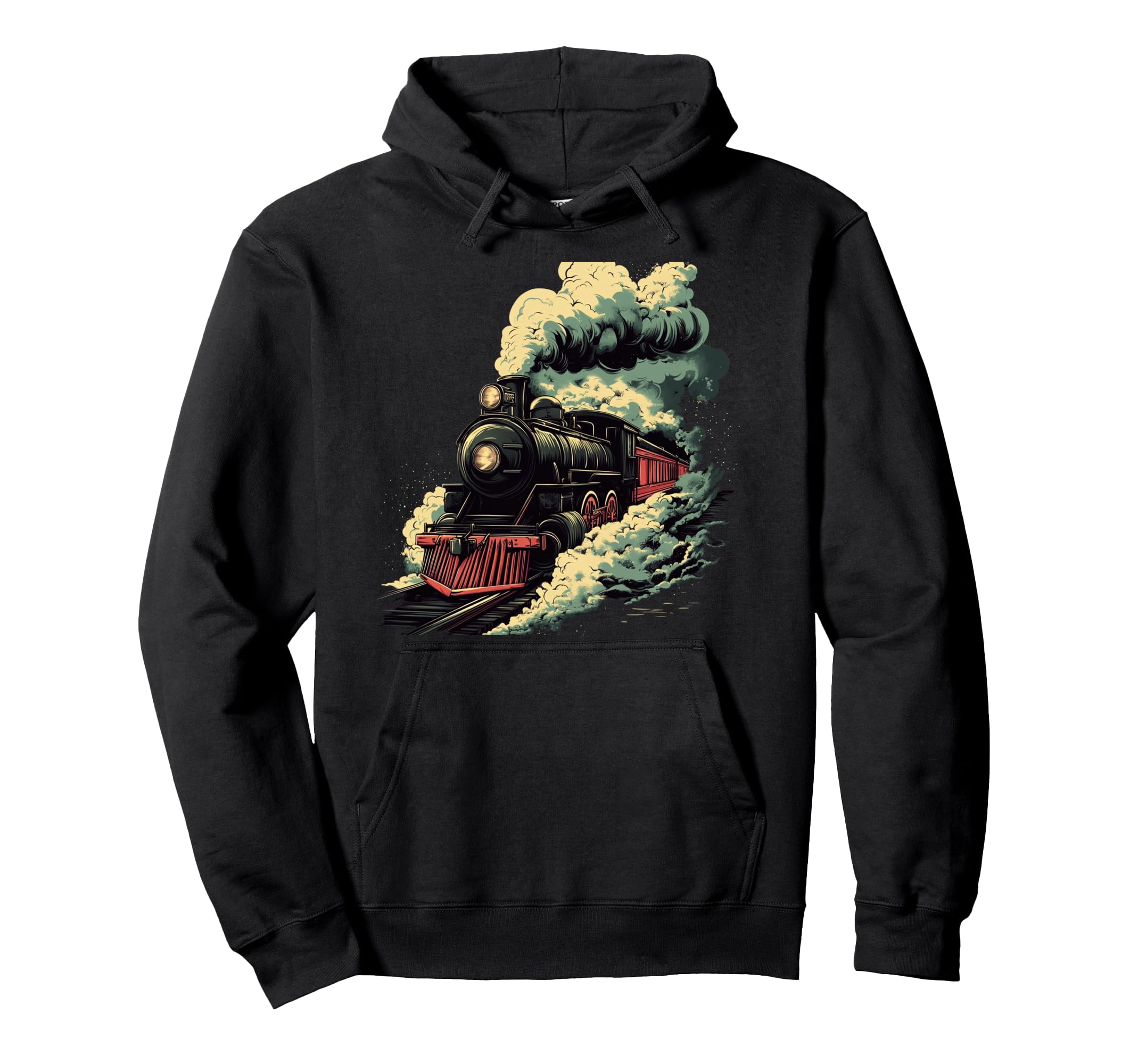 Train Vintage Steam Trains Pullover Hoodie : Amazon.co.uk: Fashion
