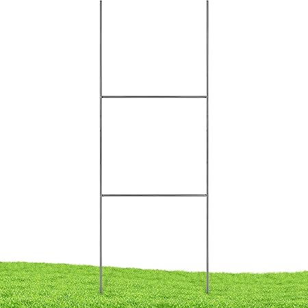 Amazon.com : Bingle 10x24 Step-Stakes Heavy Duty Steel H-Stakes H Frame ...