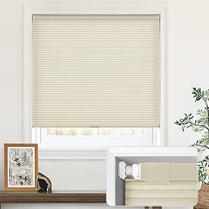 Amazon.com: LazBlinds Cordless Cellular Shades, No Tools No Drill Light ...