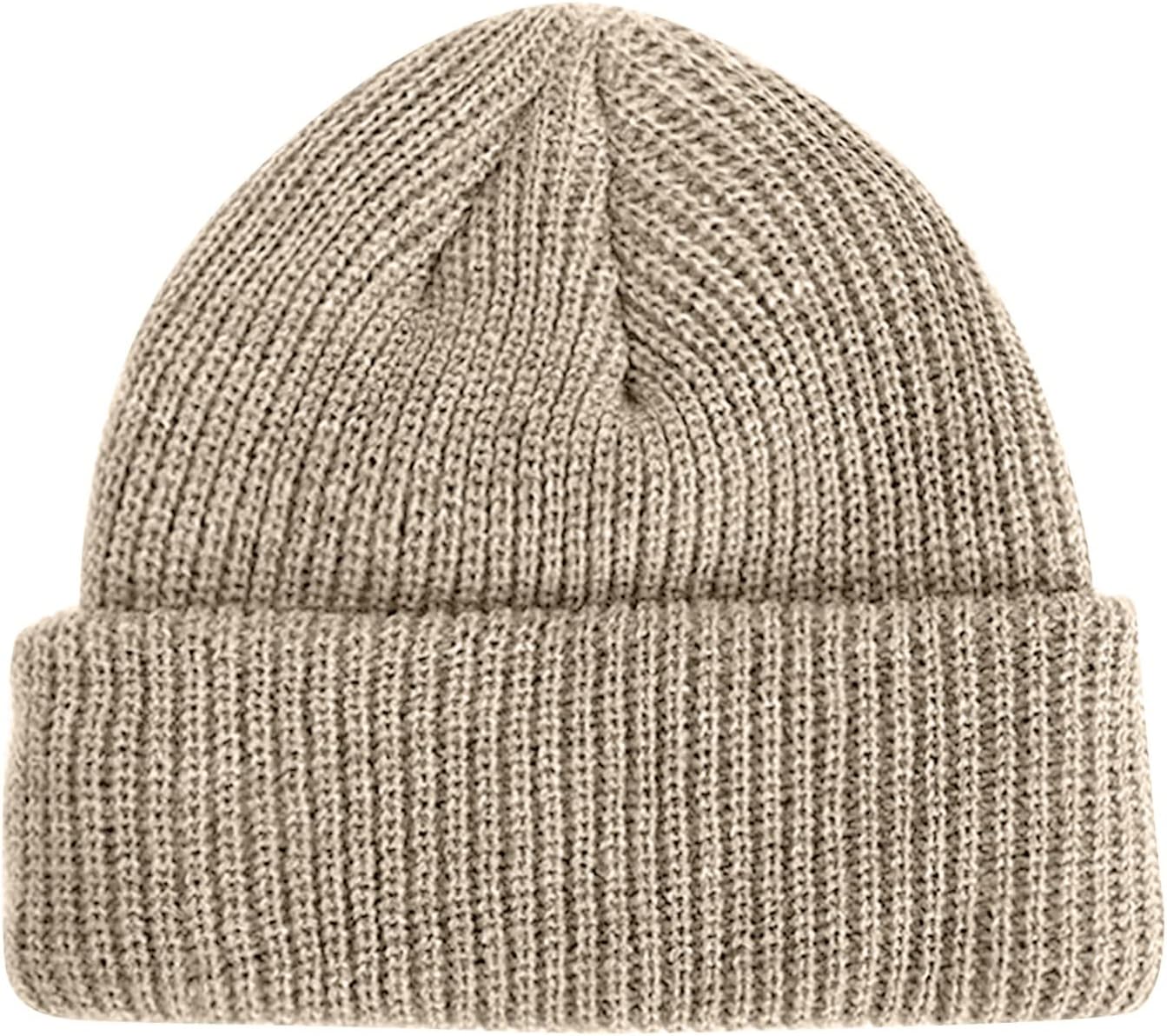 Beanie Hats for Men & Women, Cuffed Knit Thermal Hats Warm Stocking ...