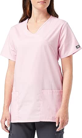 Smart Uniform 1224 Mock Wrap Scrub - Blue - Medium : Amazon.co.uk: Fashion