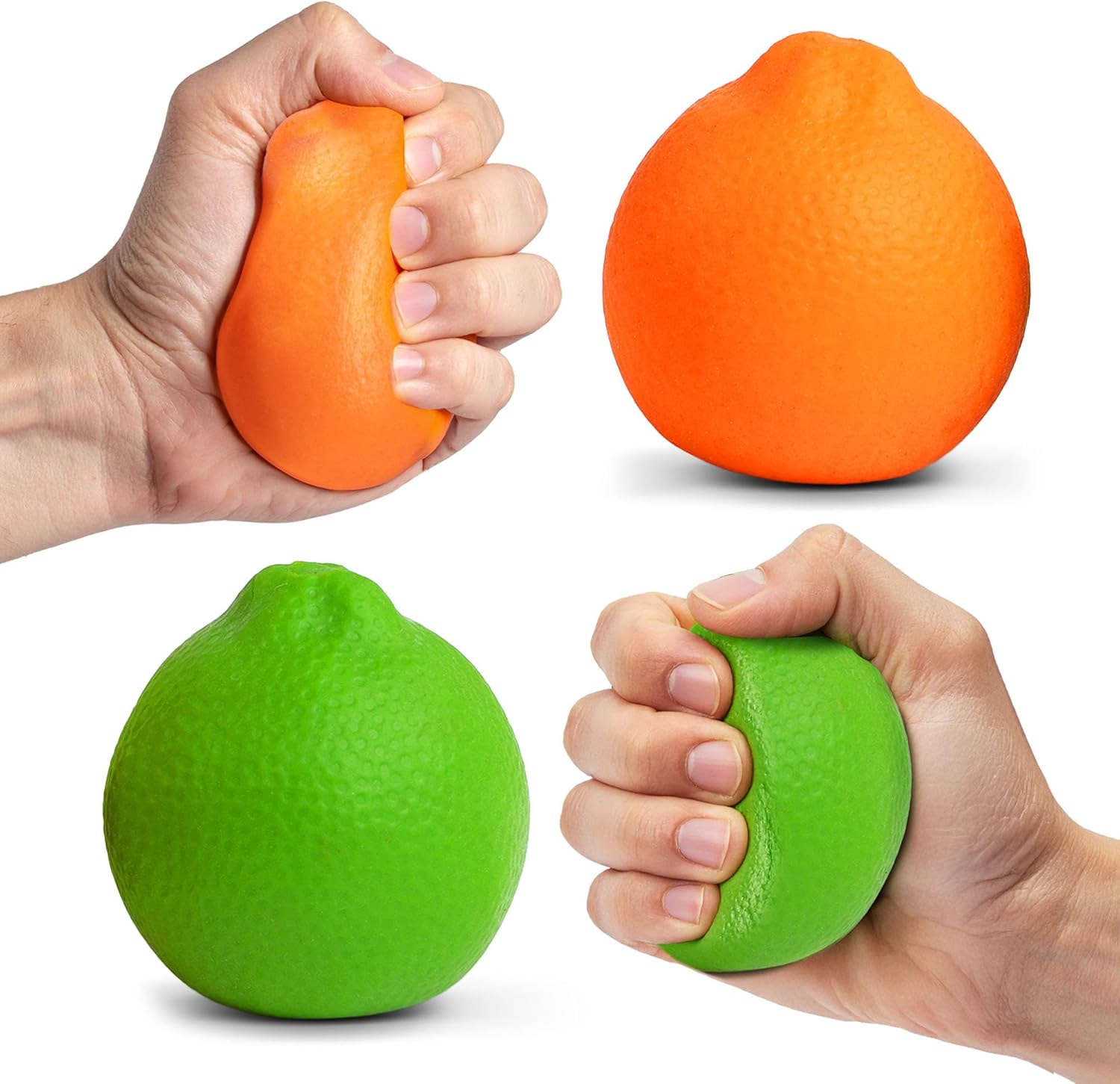 Amazon.com: Ecowise Hand Therapy Fruit Squish Ball Pair – 2 Citrus ...