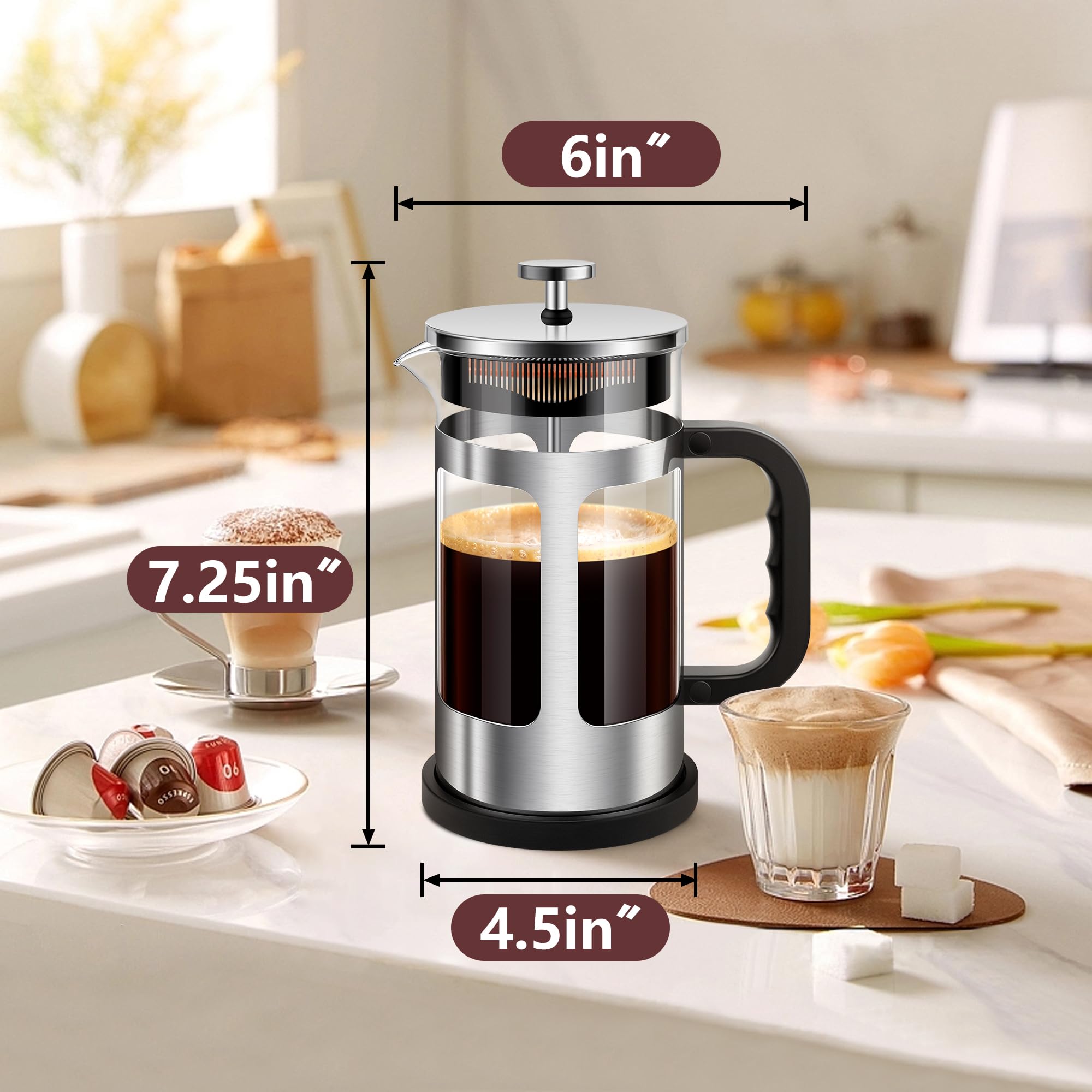 Snapklik.com : Gulex French Press Coffee Maker Tea Maker (36 Oz) 304 ...