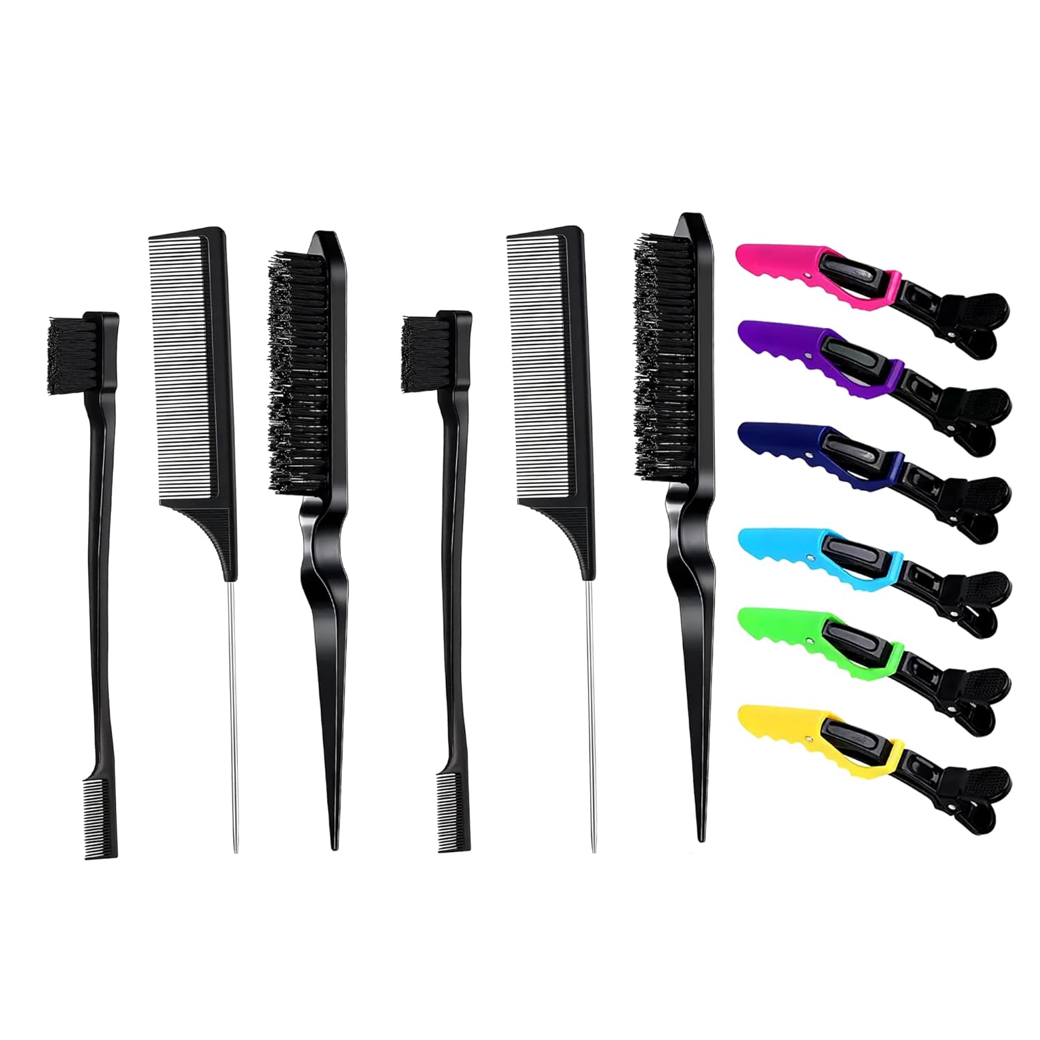 Amazon.com : Rat Tail Combs, Hair Clips for Styling and Sectioning ...