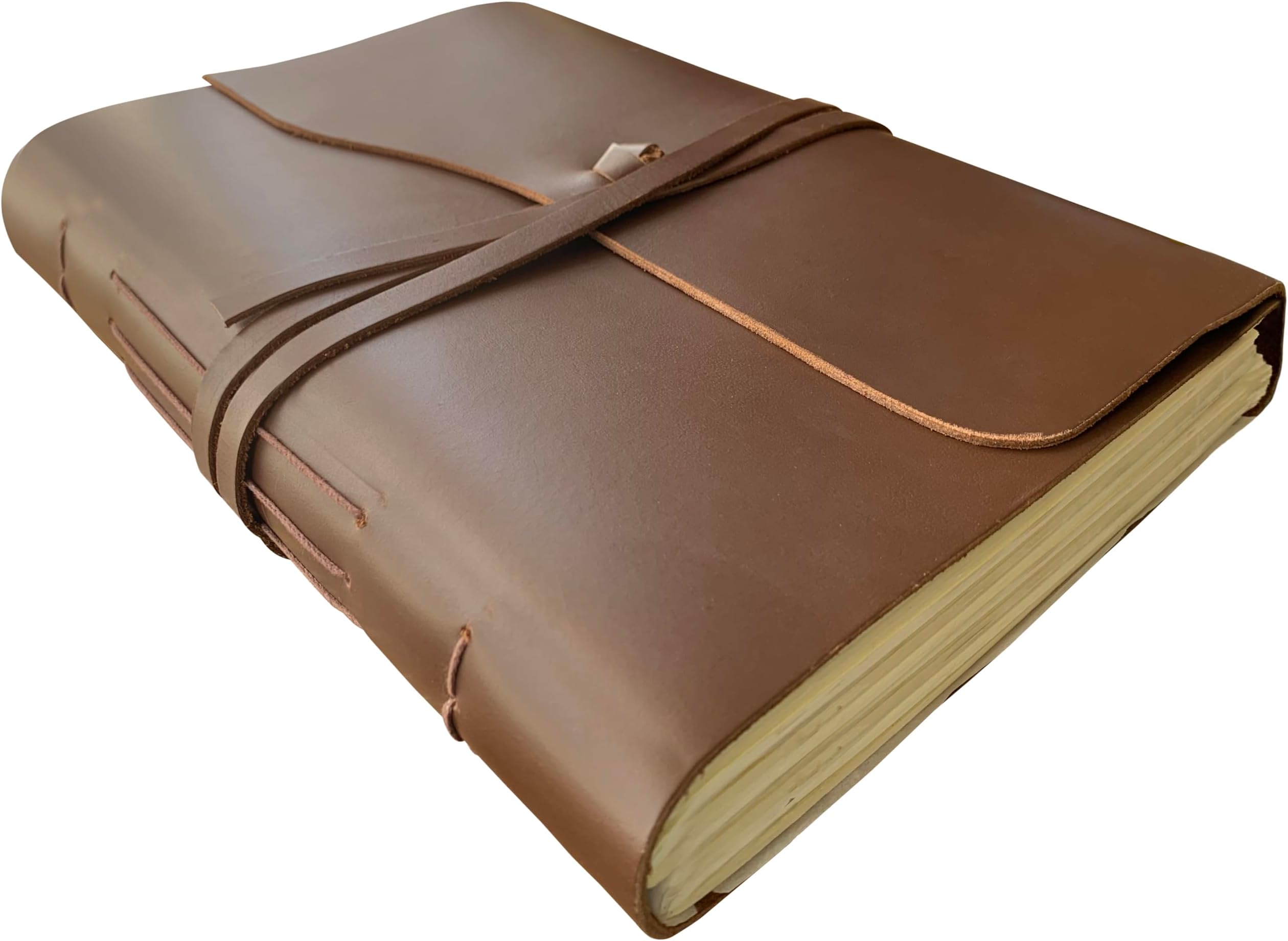 Amazon.com: Rustic Genuine Leather Scrapbook Photo Album with Buckle ...