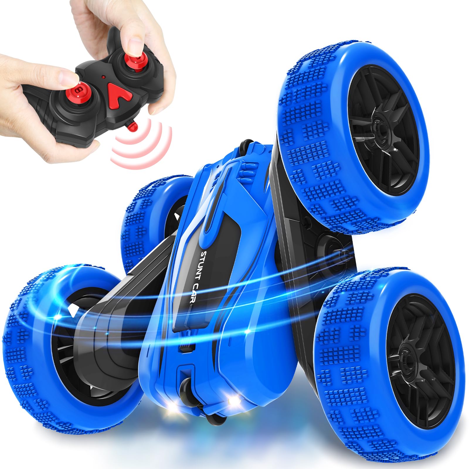 Amazon.com: A ALPHA Remote Control Car, Double-Sided RC Cars, 360 ...