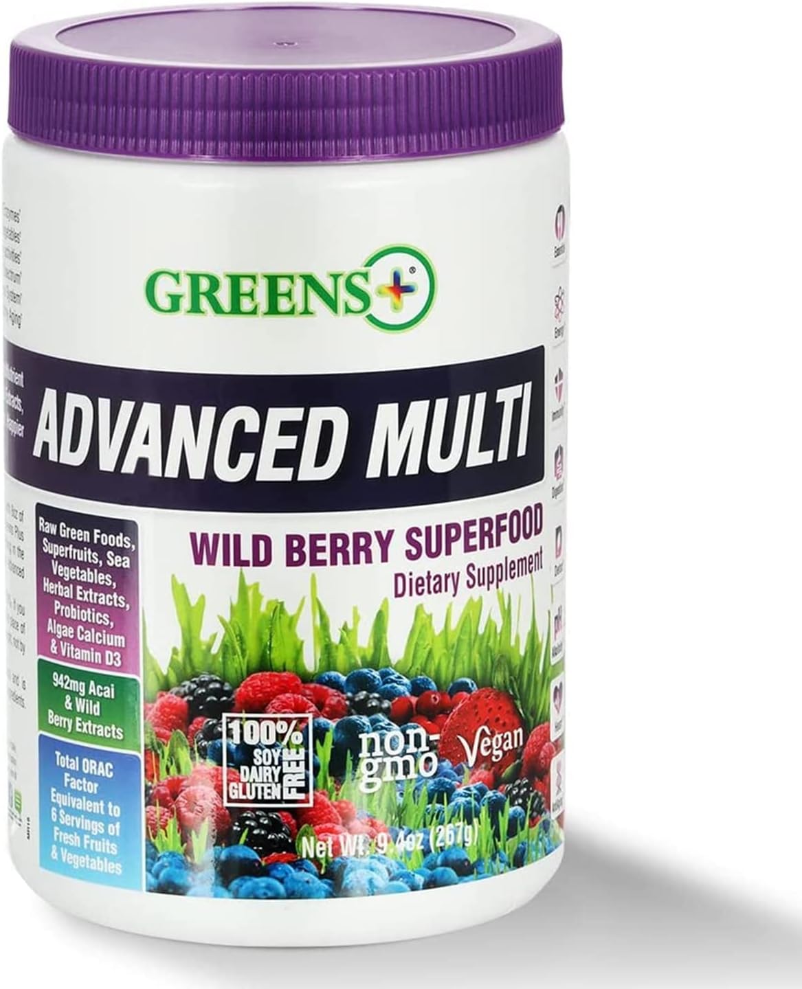 Amazon.com: Greens+ Advanced Multi Wild Berry Superfood | Essential ...