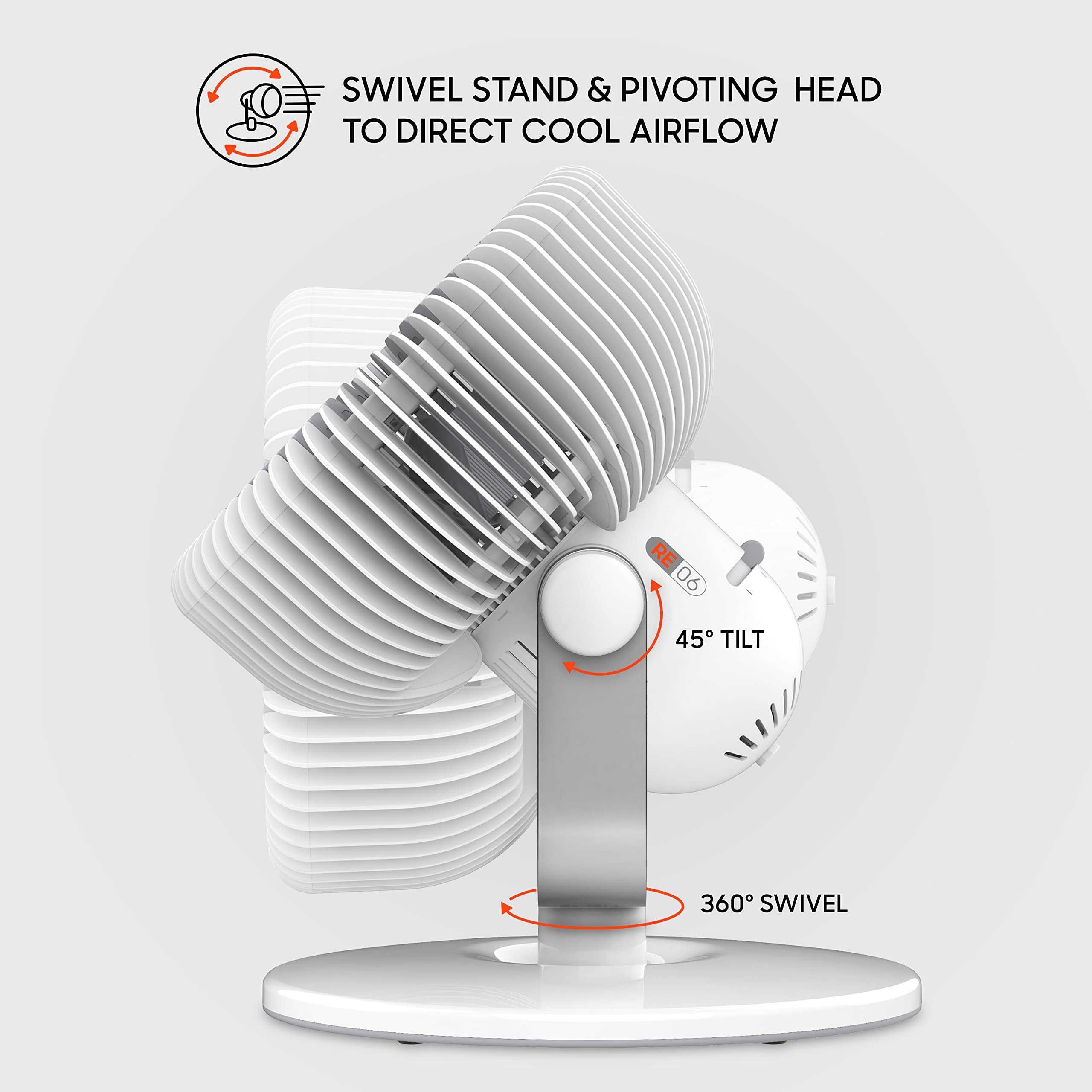 Sharper Image REFRESH 06 Whole Room Swivel Fan