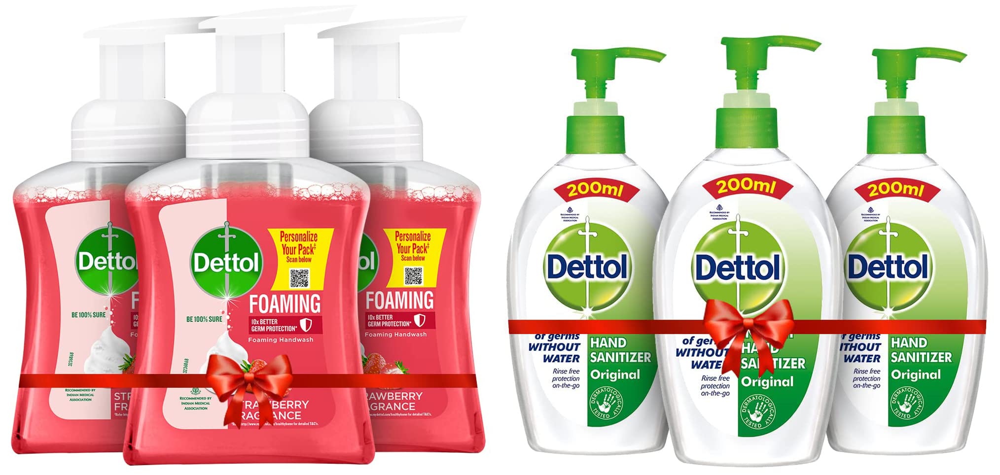 Buy Dettol Foaming Handwash Pump - Strawberry (Pack of 3-250ml each ...