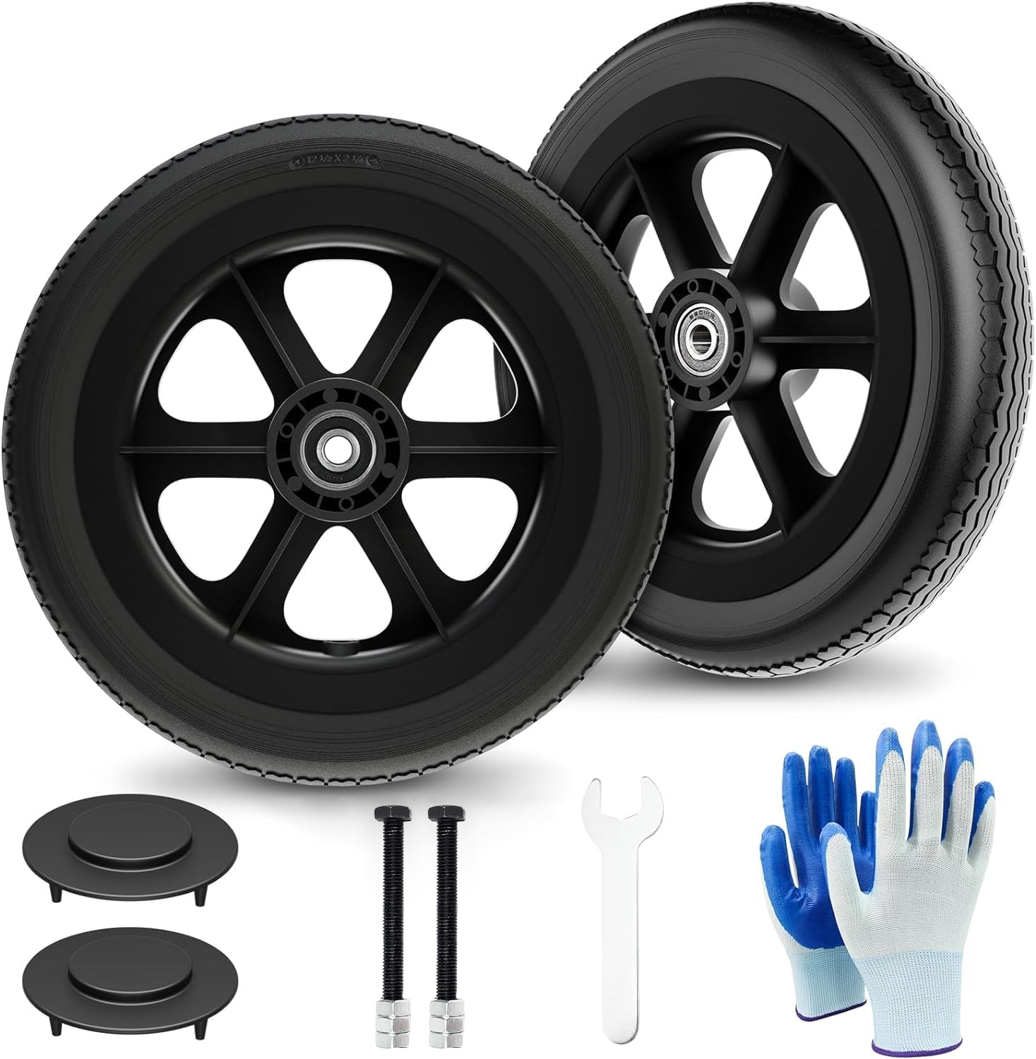 Amazon.com: 12 Inch Wheelchair Wheels Assembly,SOGIME 12 1/2x2 1/4 ...