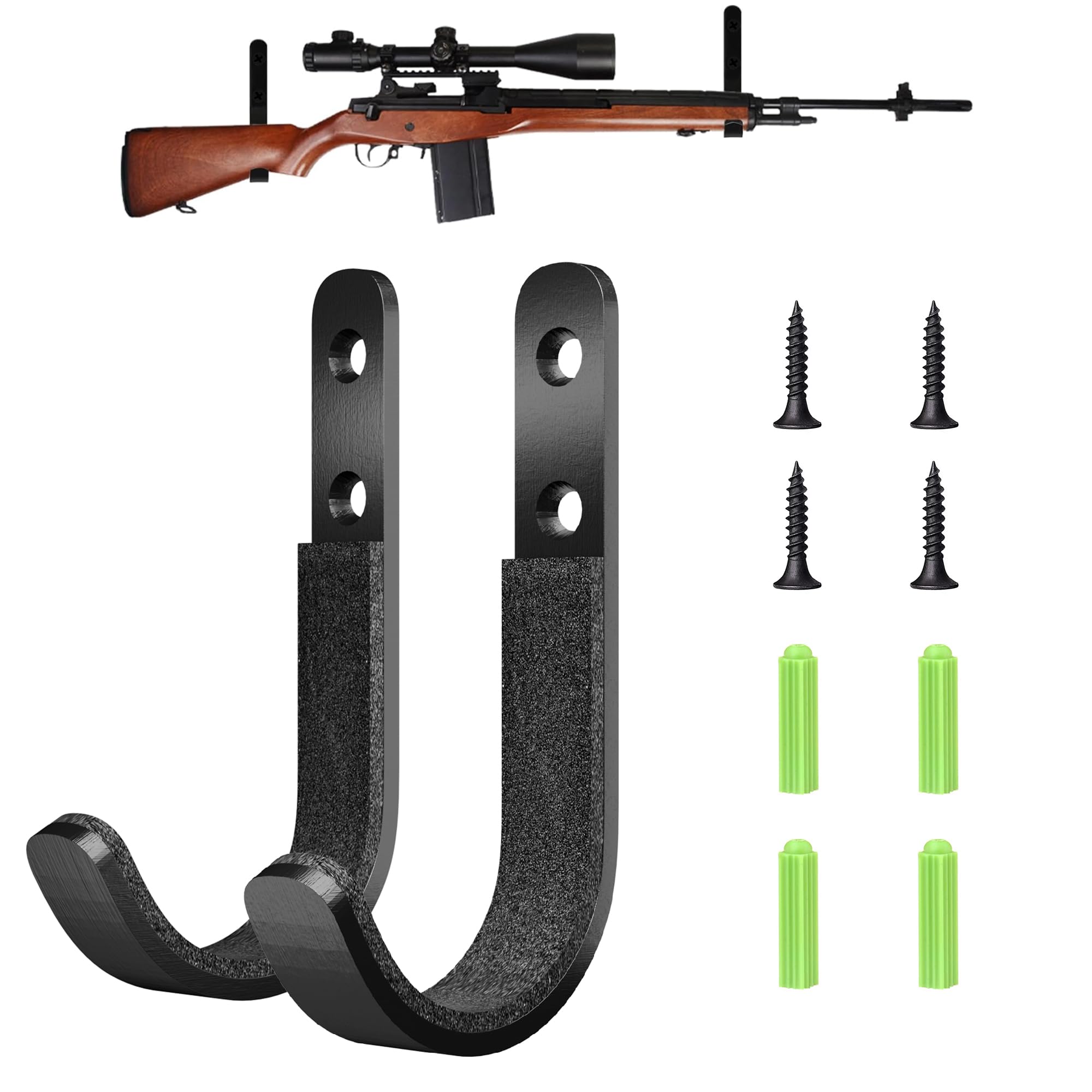 Snapklik.com : KILISTEELS Gun Rack Wall Mount, Heavy Duty Shotgun Hooks ...
