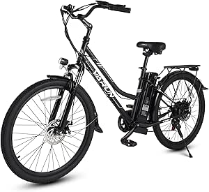 Amazon.com : VARUN Electric Bike - 500W Electric Bicycle Up to 45+ Miles, Removable Battery, 7 ...