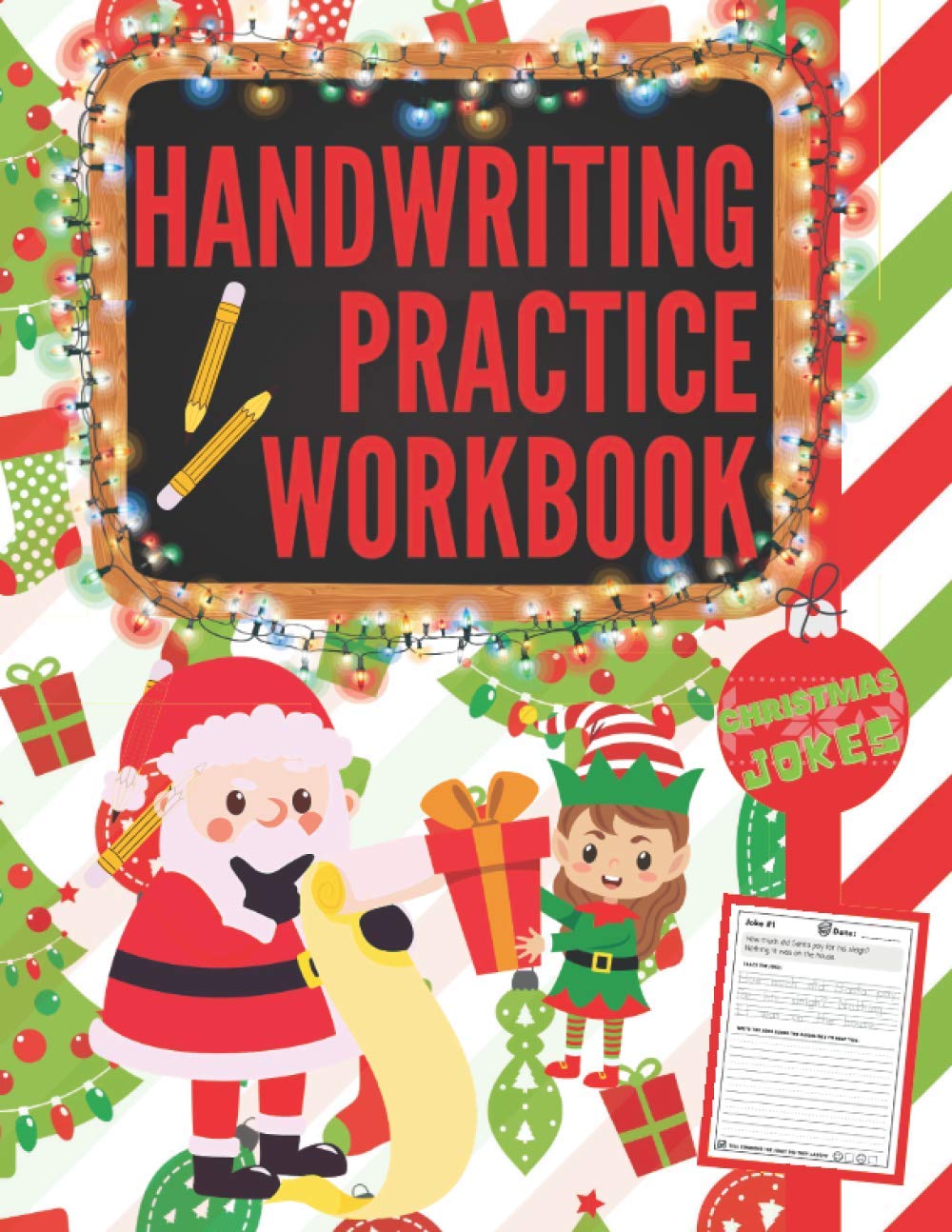Christmas Jokes Handwriting Practice Workbook: 101 Christmas Jokes ...