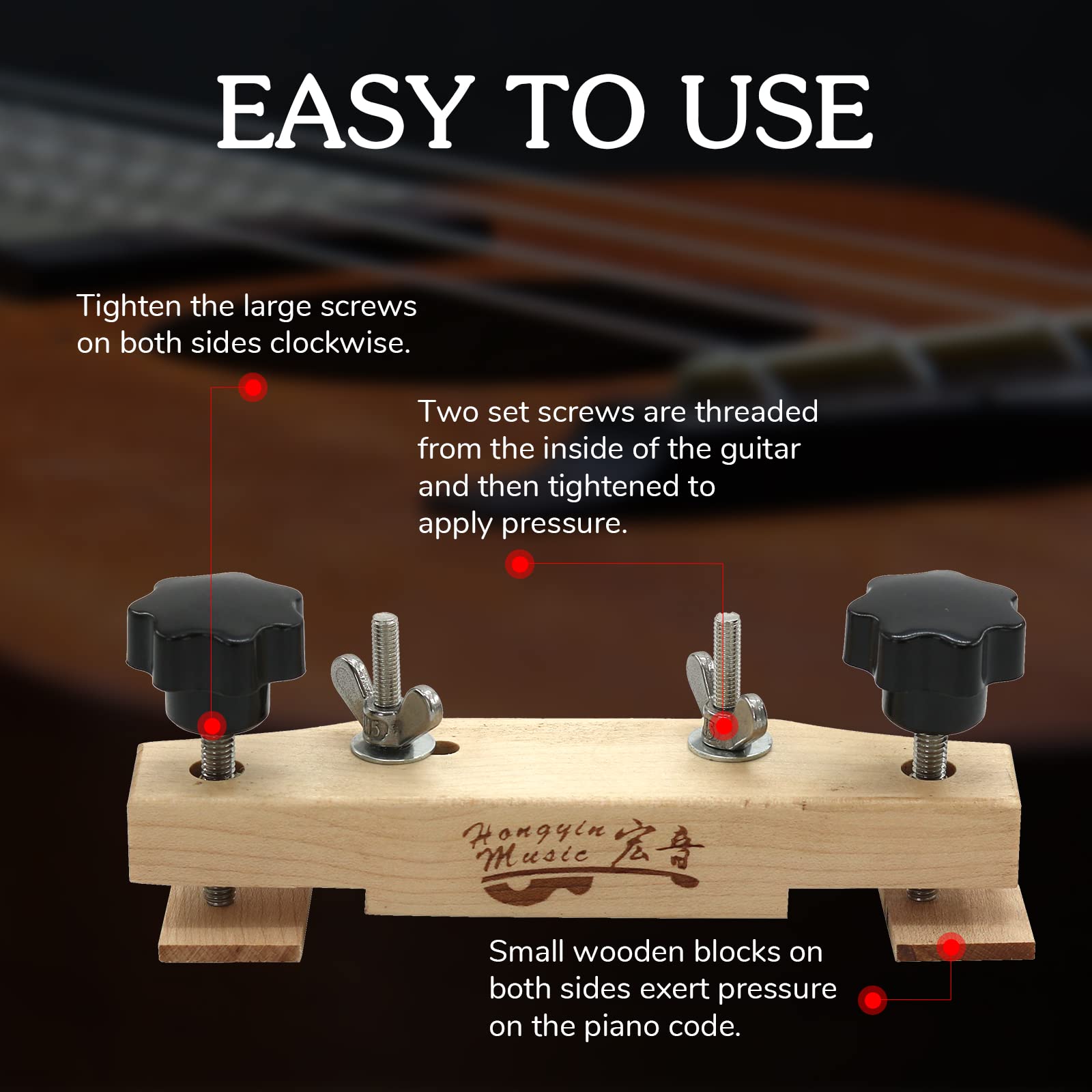 Snapklik.com : Guitar Bridge Clamp, Classical/Acoustic Guitar Fixture ...