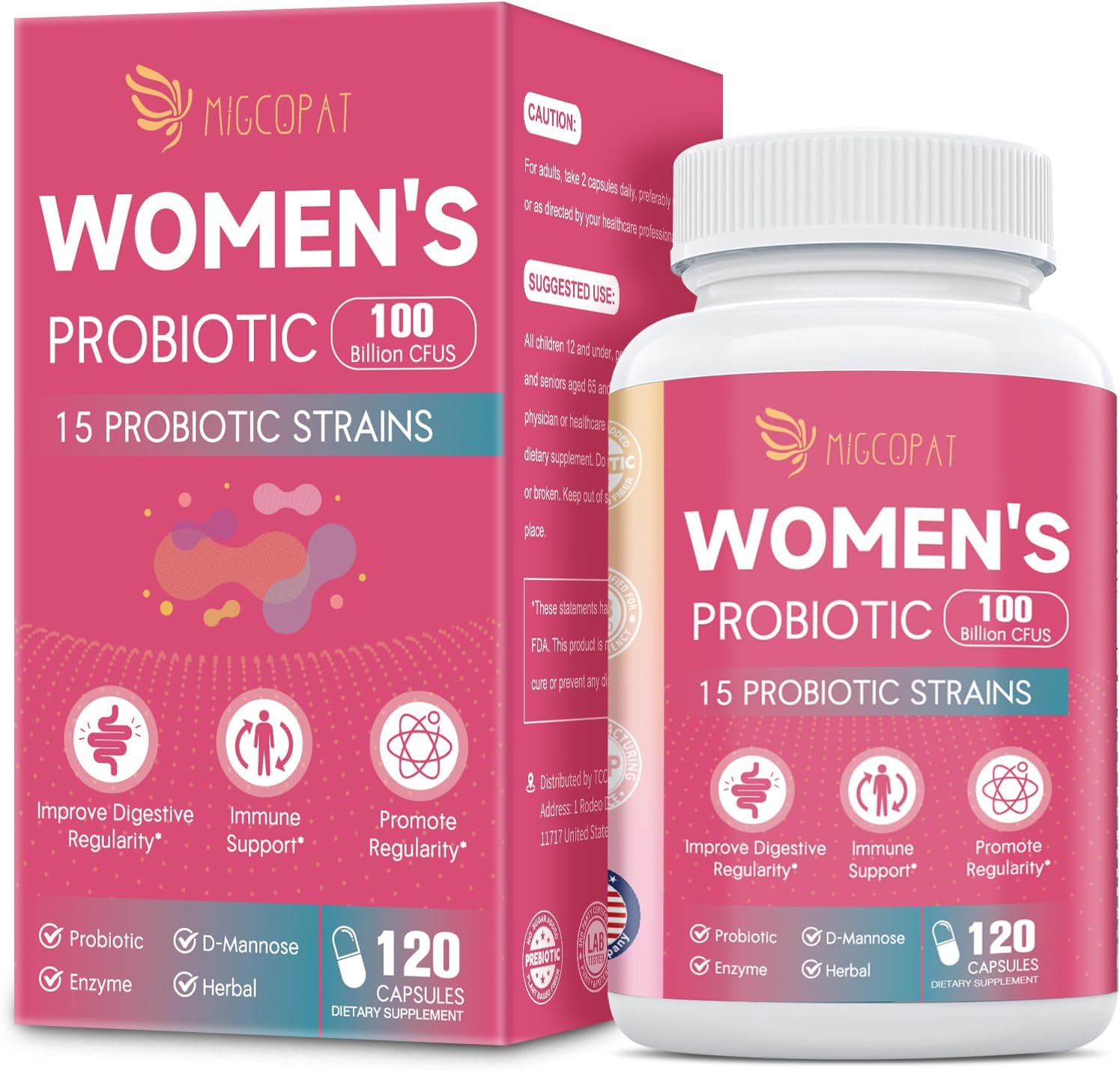 Amazon.com: ZEBORA Probiotics for Women Digestive Health with Enzymes ...