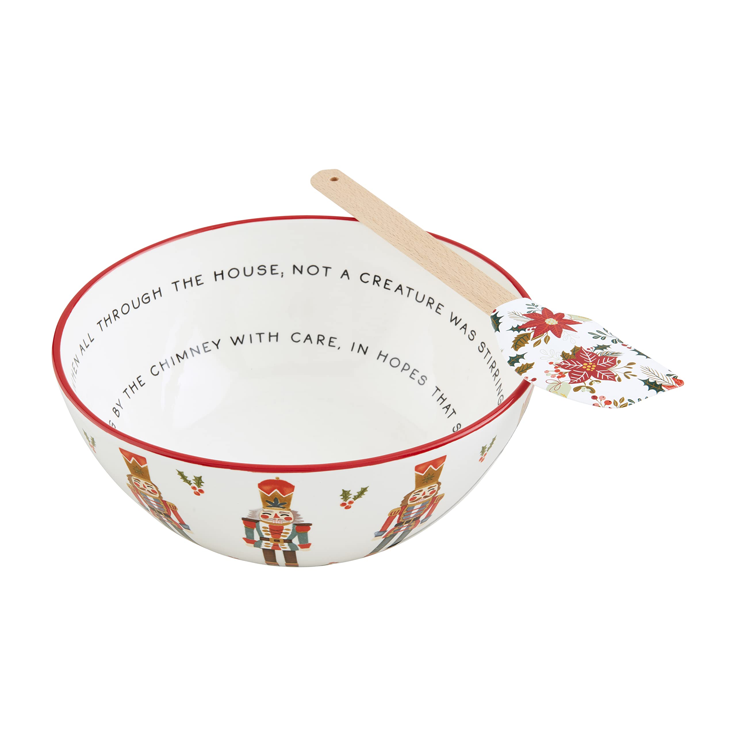 Amazon.com: Mud Pie Nutcracker Set, bowl 4" x 9 1/2" dia | spatula 11 1 ...