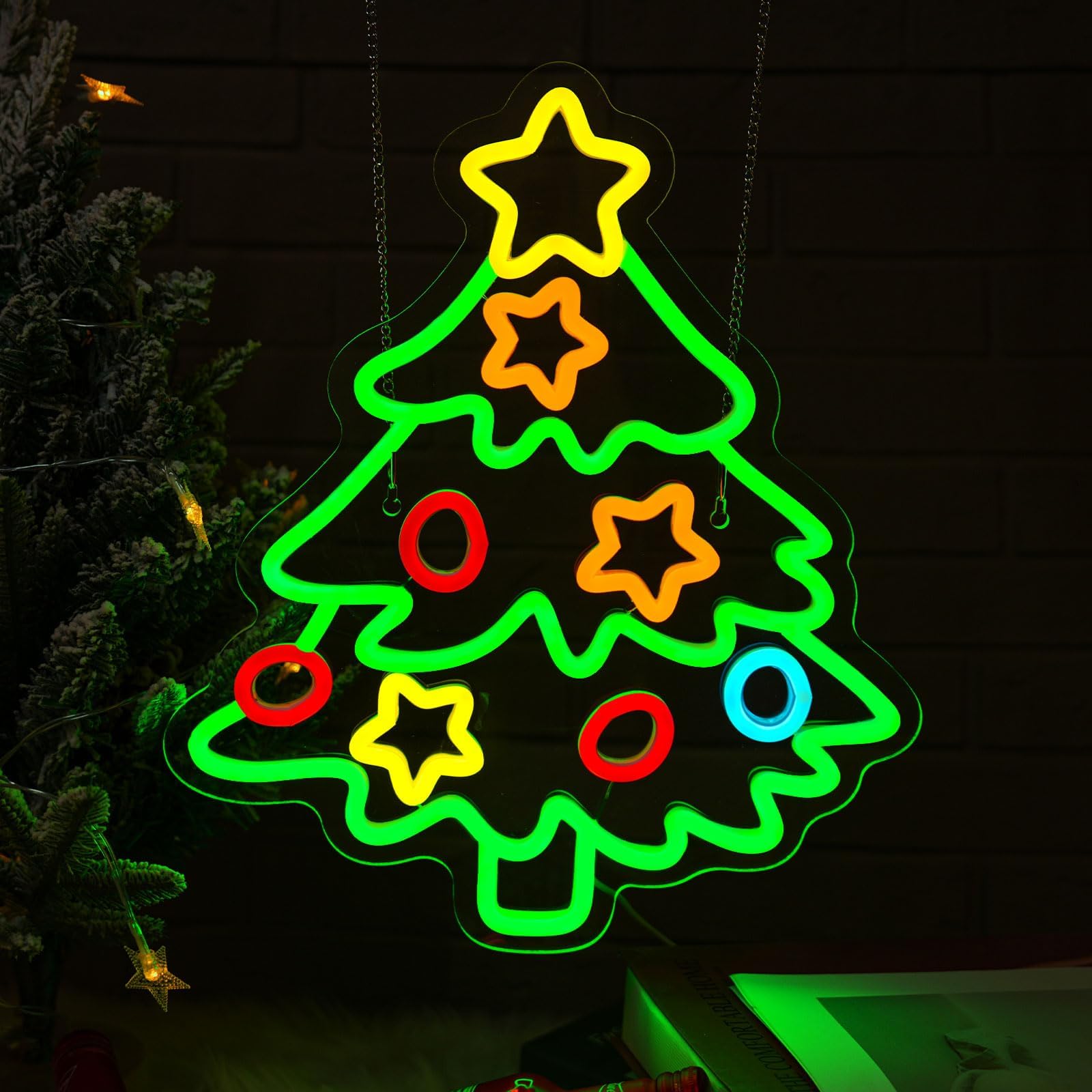 Amazon.com: Neonetics Christmas Tree Neon Sculpture : Home & Kitchen