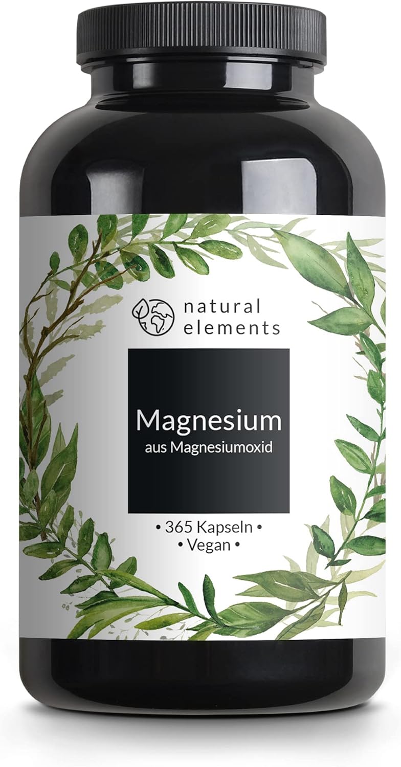 Magnesium – 365 capsules – 665mg, with 400mg elementary magnesium per ...