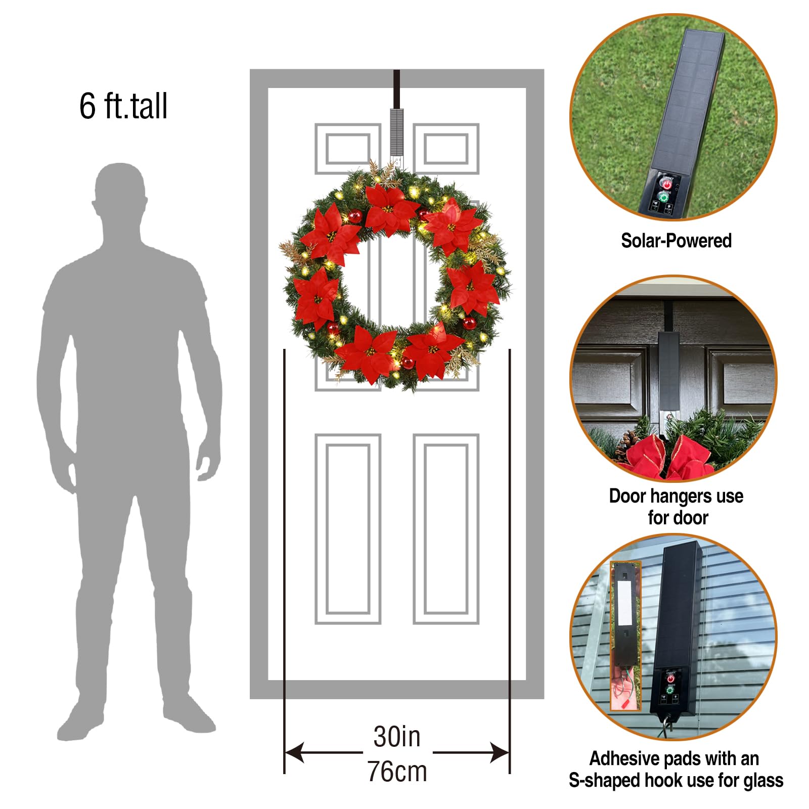 Solar Outdoor Wreaths For Windows